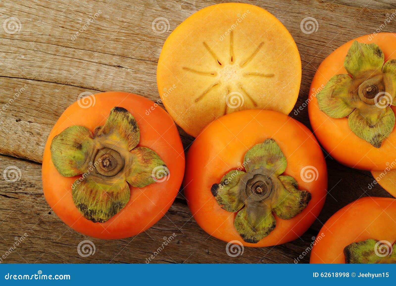 Slice persimmon fruit stock photo. Image of healthy, sweet - 62618998