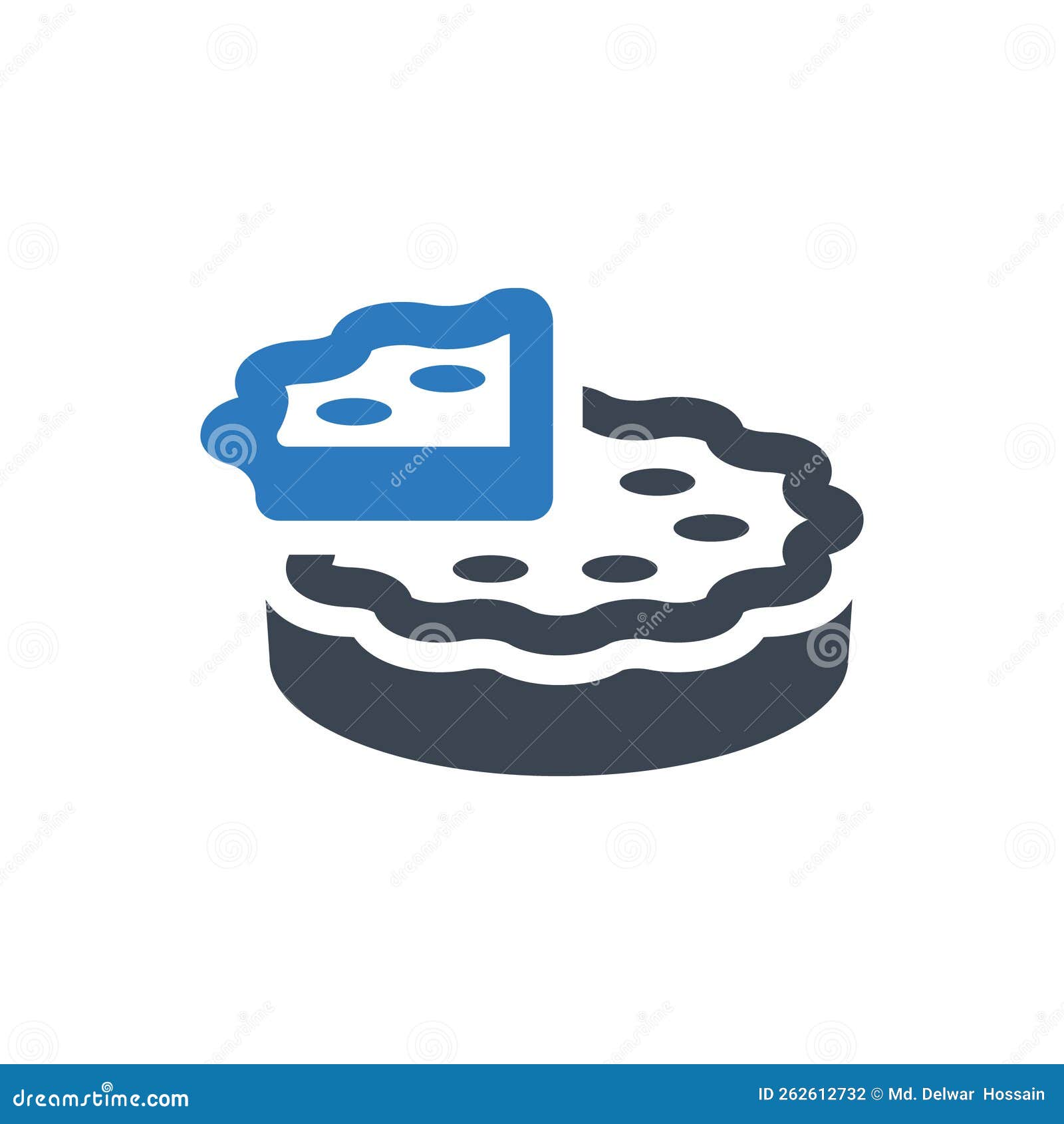 Slice of pie icon stock vector. Illustration of divide - 262612732