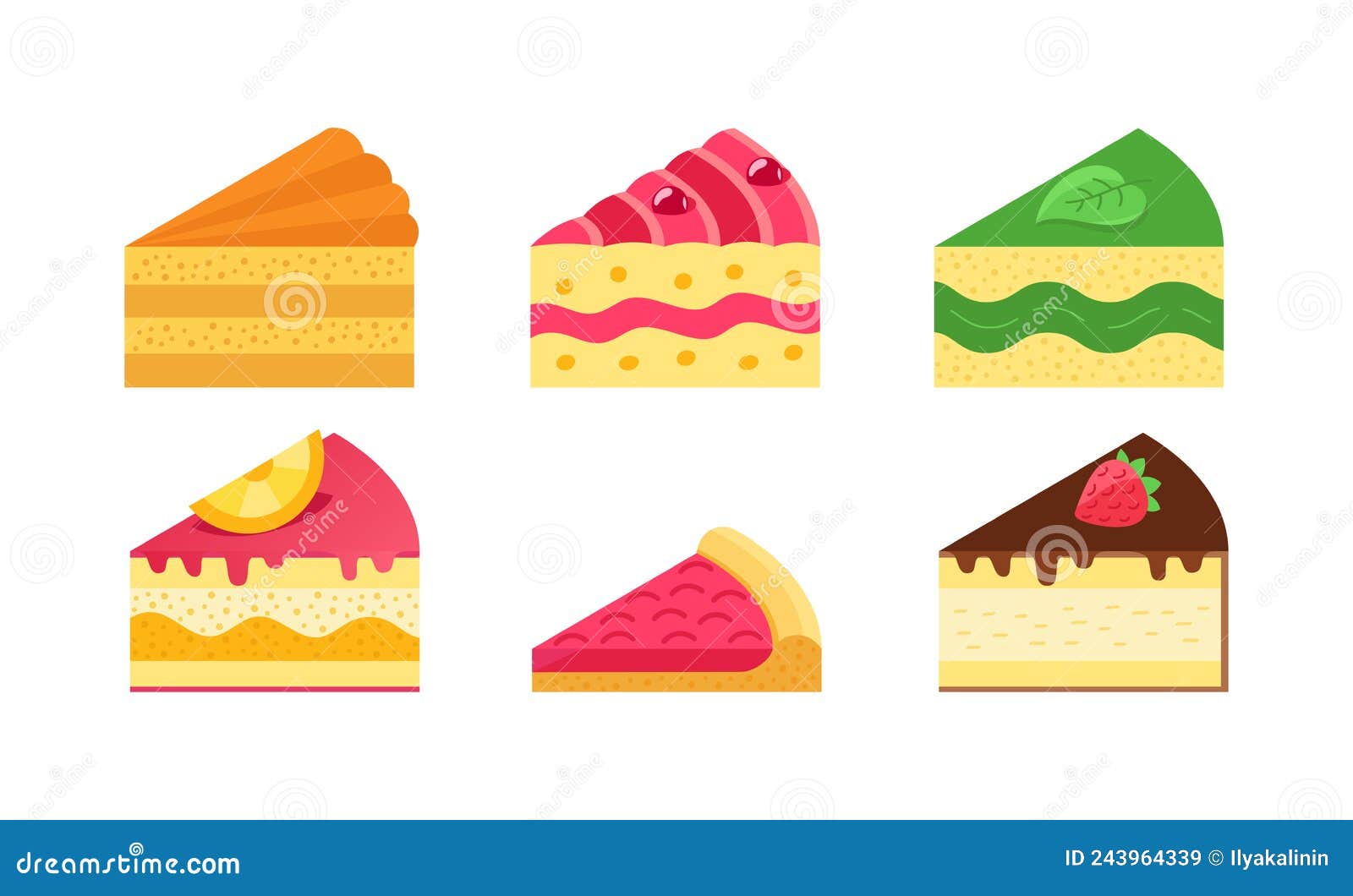 Pieces Of Pie Cake Infographics. Cut Whole Cake And Its Slice Parts ...
