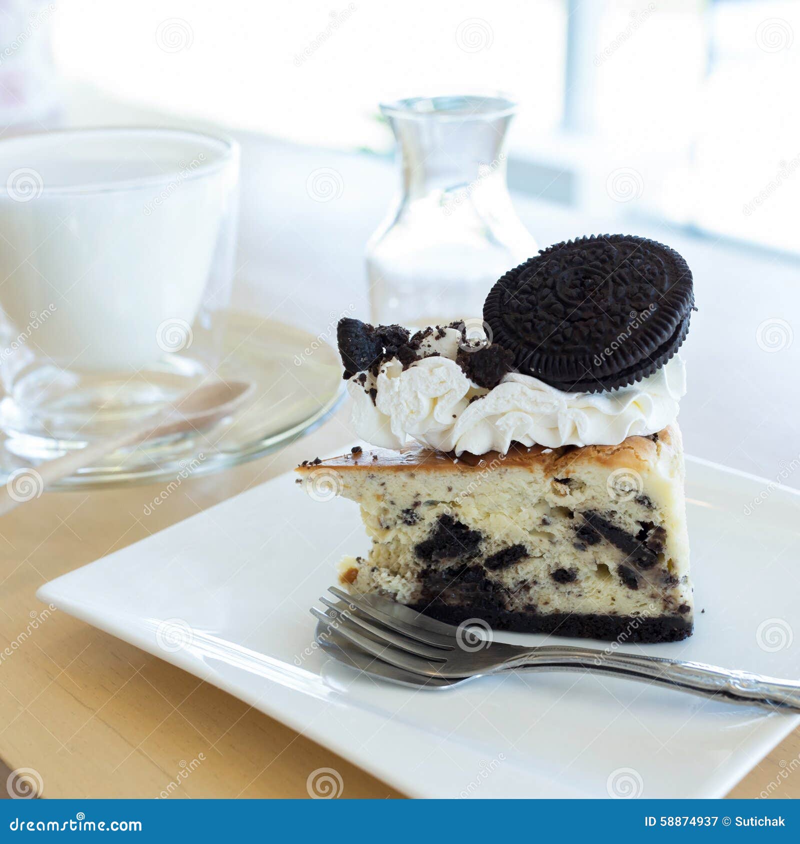 Slice piece of cake stock image. Image of food, homemade - 58874937