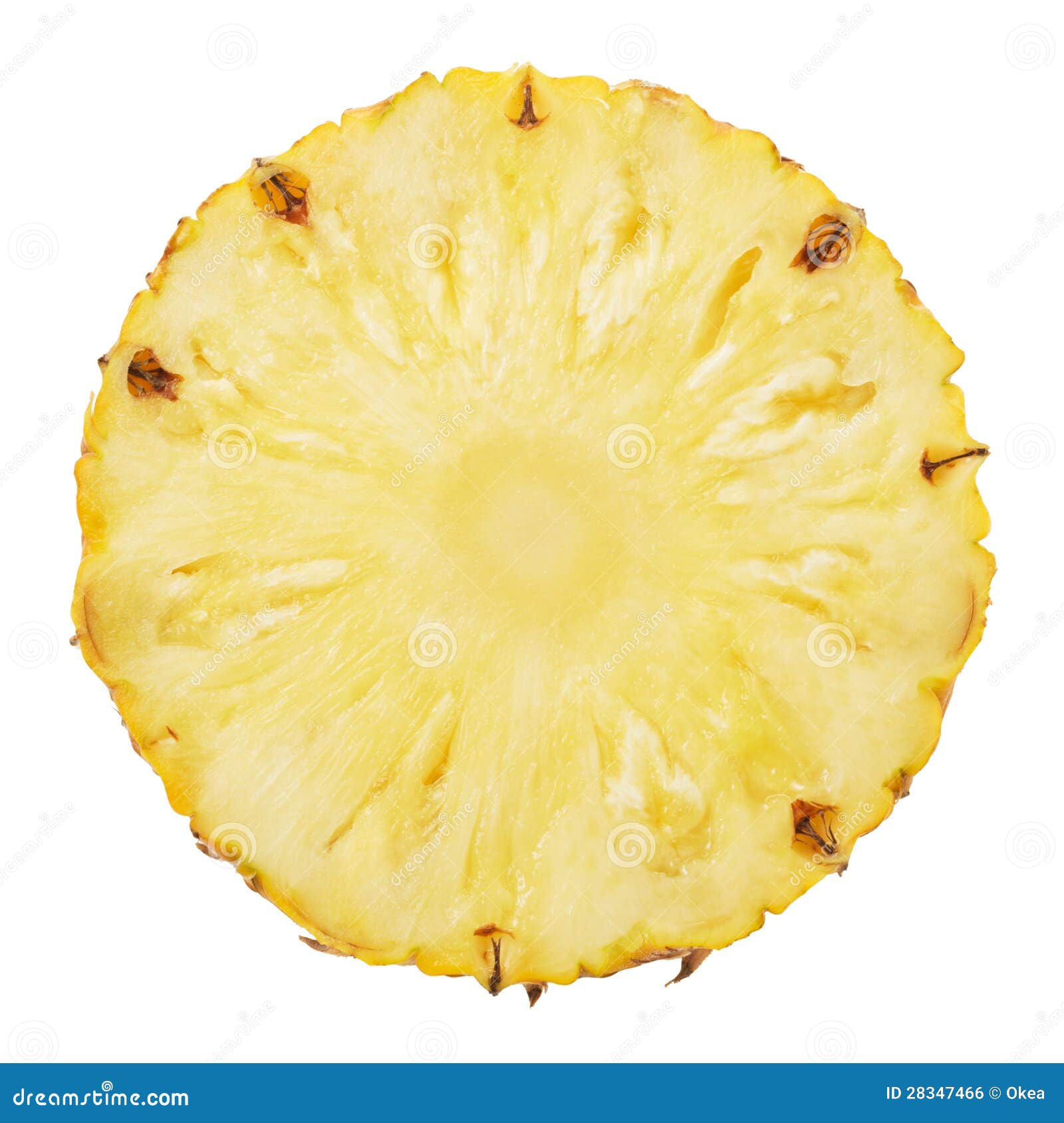 Slice of pineapple stock photo. Image of fresh, white - 28347466