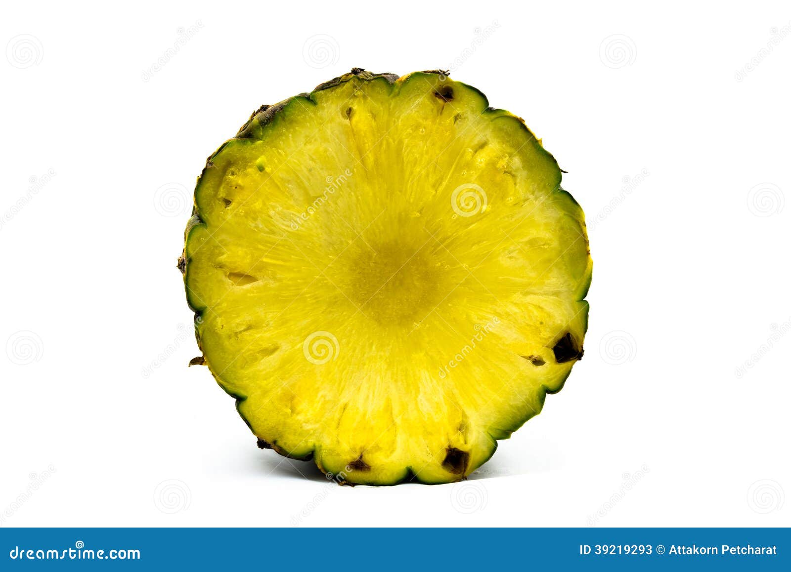Slice of Pineapple Isolated on White Stock Image - Image of organic ...