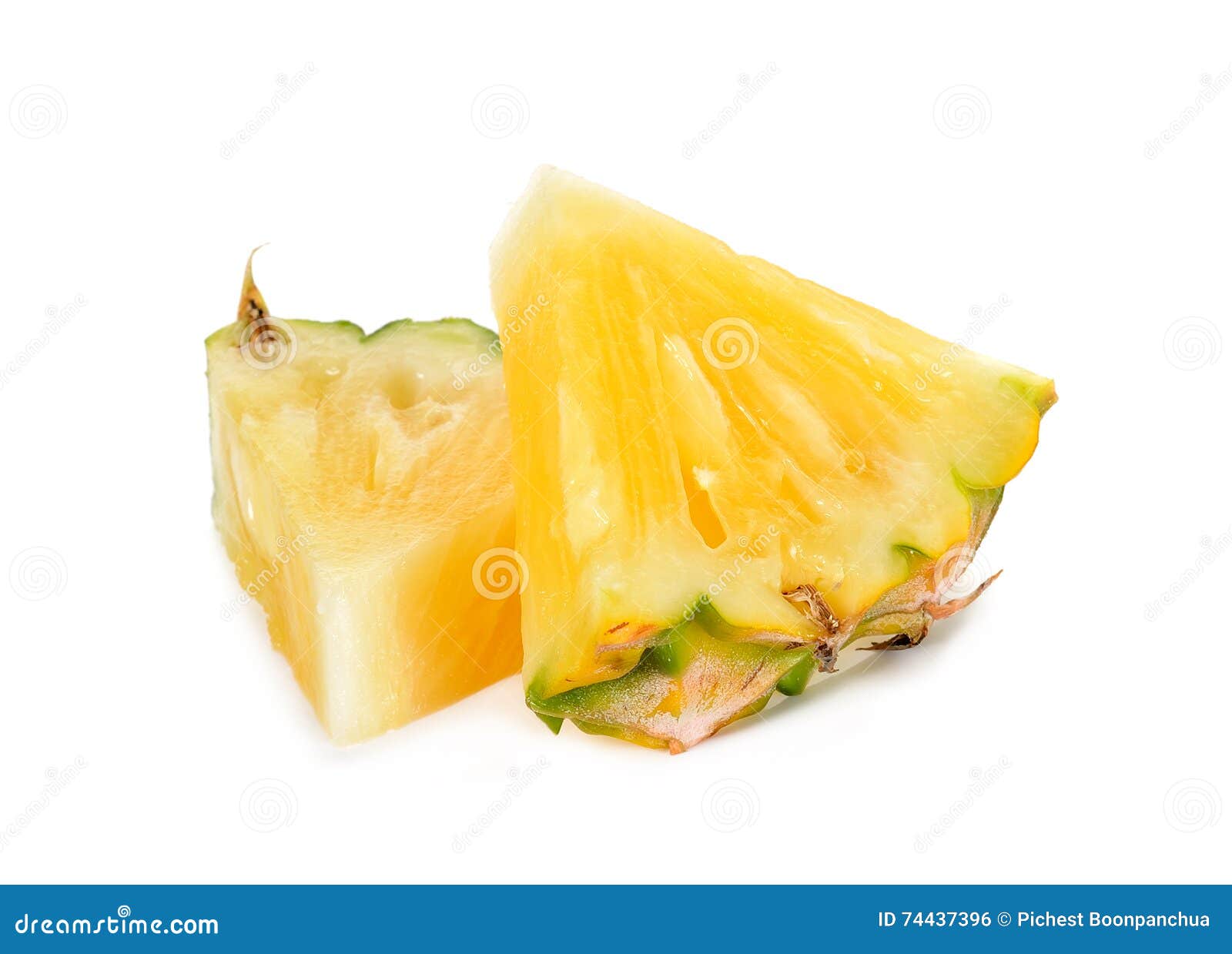 Slice of Pineapple Isolated Stock Photo - Image of organic, studio ...