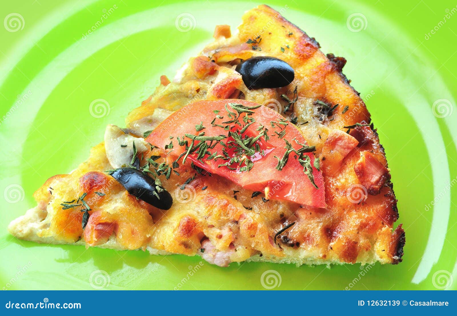 Slice of pizza stock image. Image of baked, colorful - 12632139