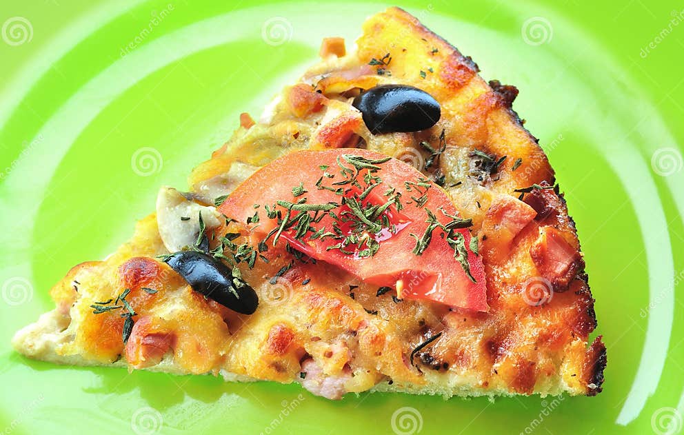 Slice of pizza stock image. Image of baked, colorful - 12632139