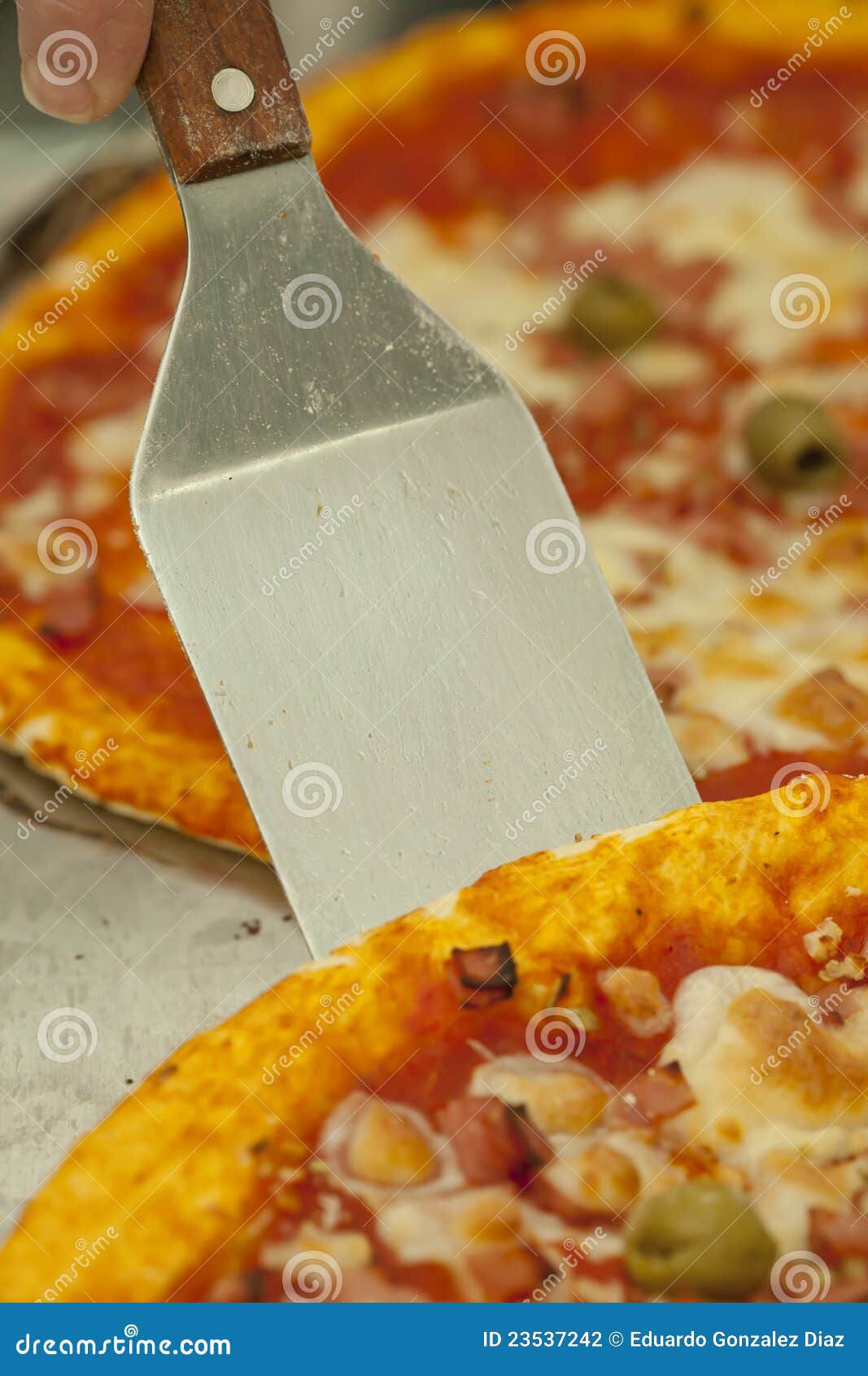 Slice of pizza stock photo. Image of food, spatula, mass - 23537242