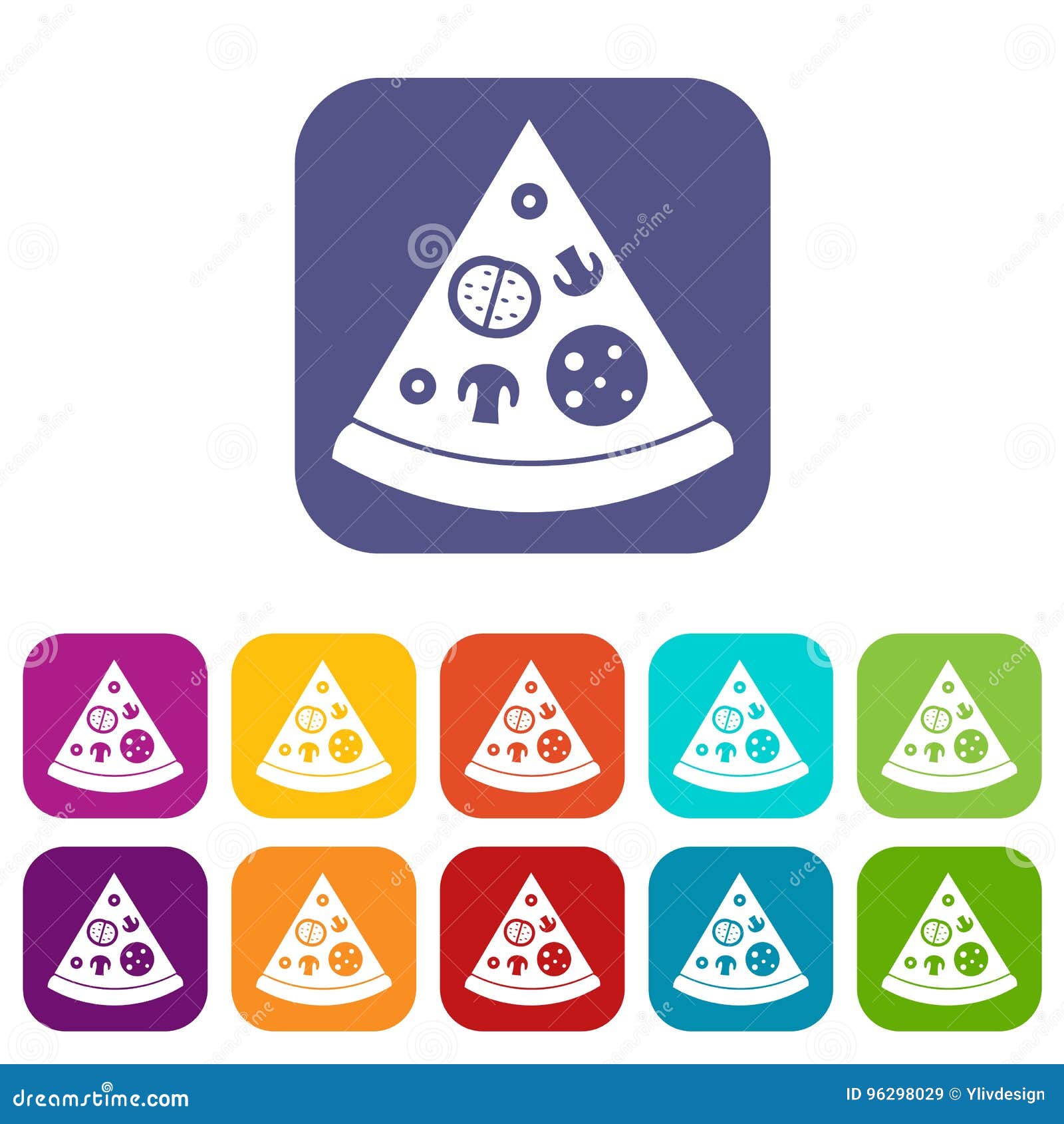 Slice of Pizza, Simple Style Stock Vector - Illustration of isolated ...