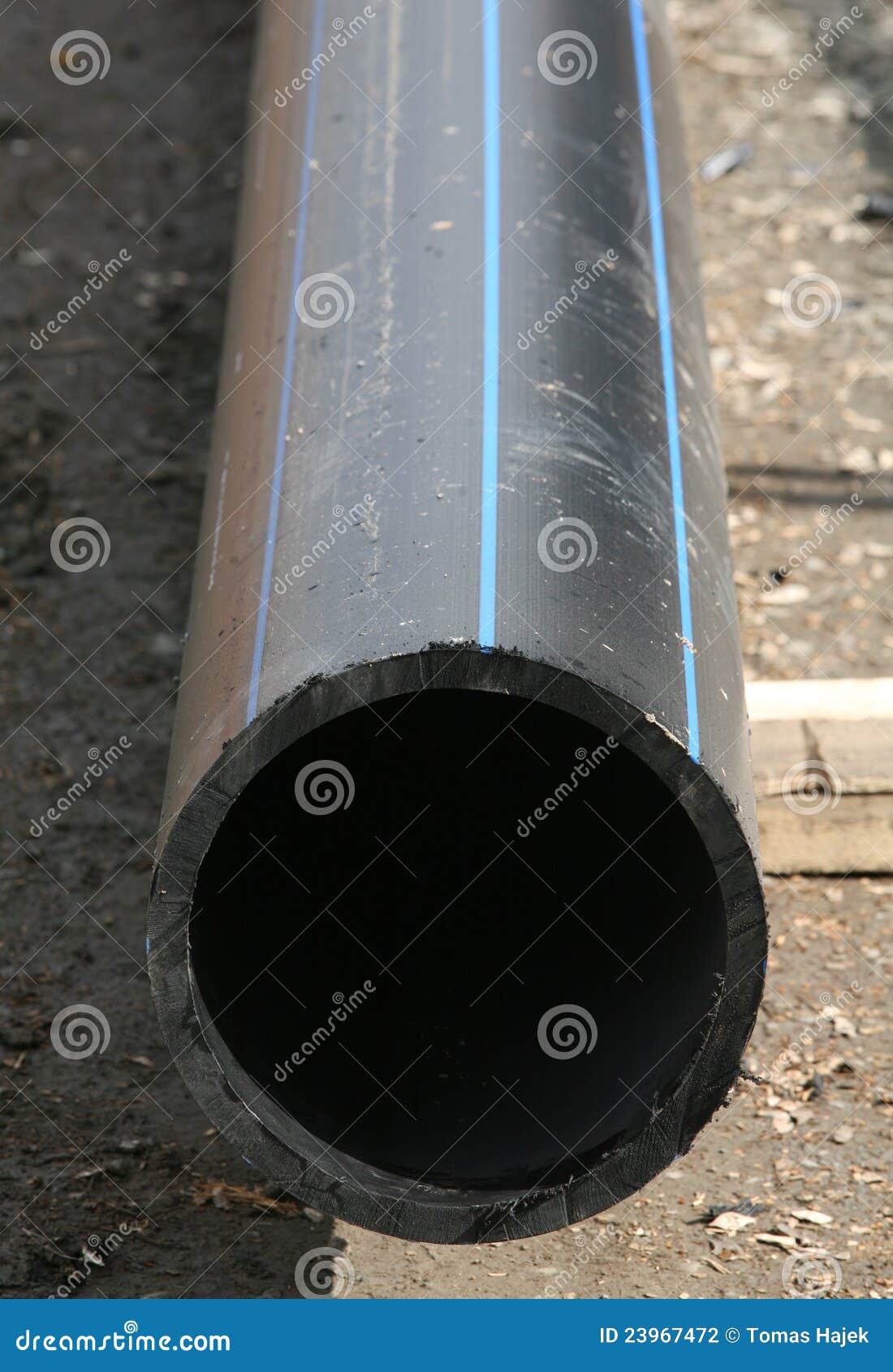 A Slice of Plastic Pipe for Cables Stock Photo - Image of tube ...