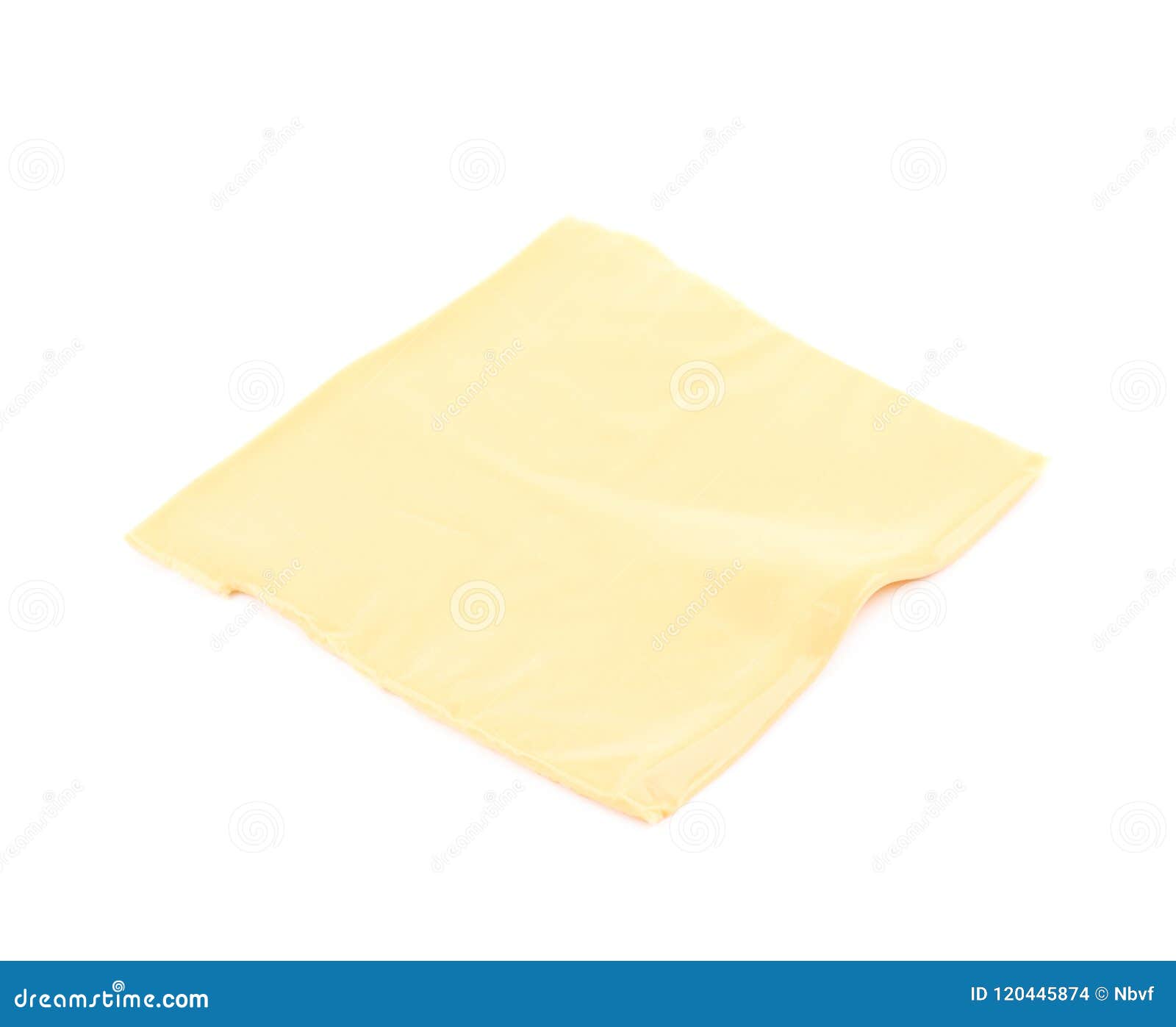Slice of Processed Cheese Isolated Stock Photo - Image of organic ...