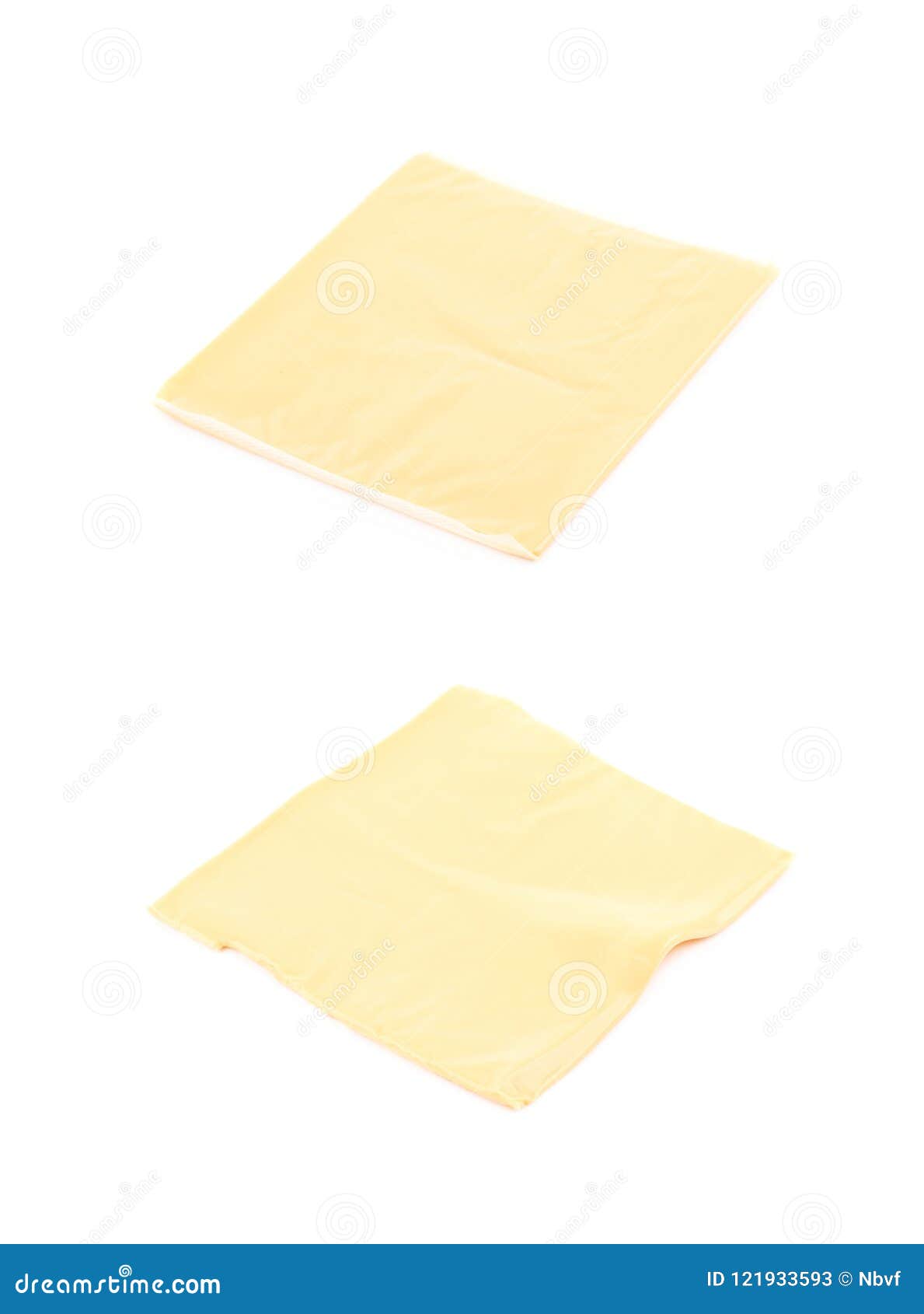 Slice of Processed Cheese Isolated Stock Image - Image of closeup ...