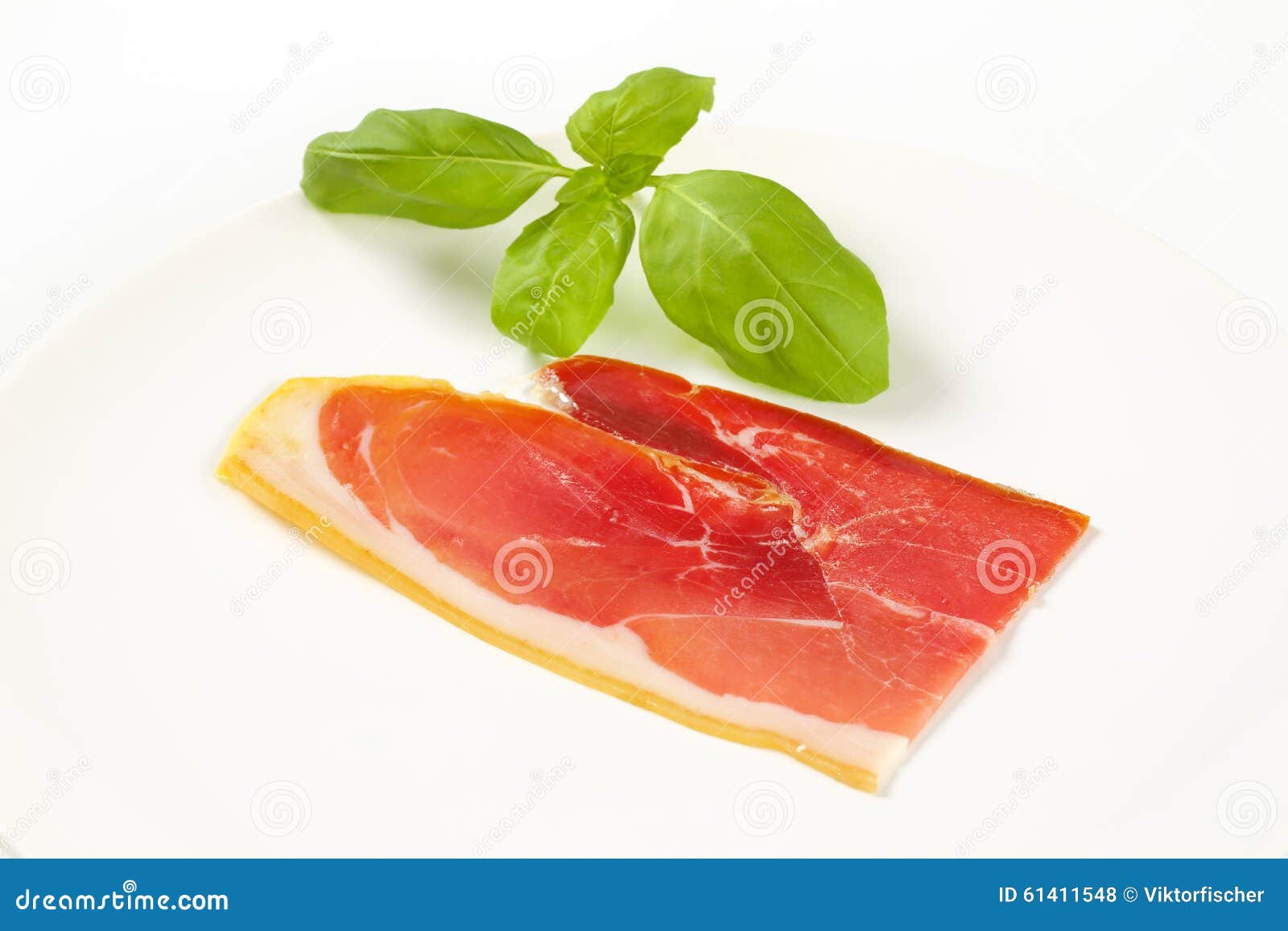 Slice of prosciutto stock photo. Image of studio, pink - 61411548