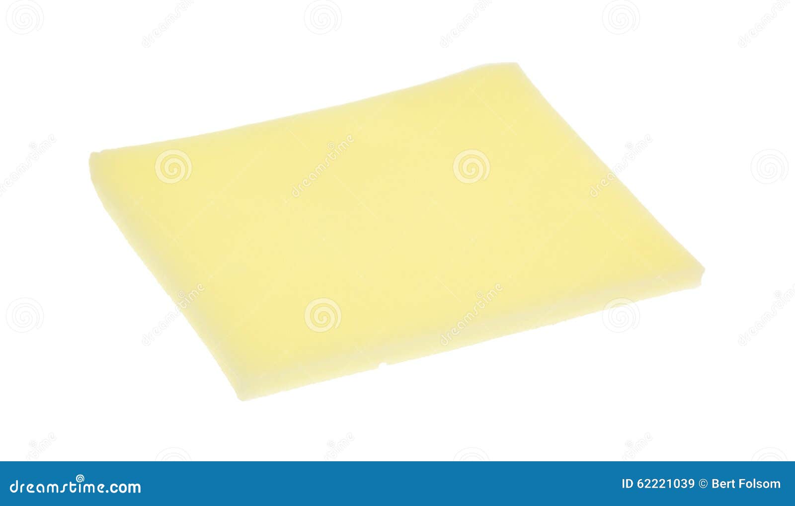 Slice of Provolone Cheese on White Background Stock Image - Image of ...