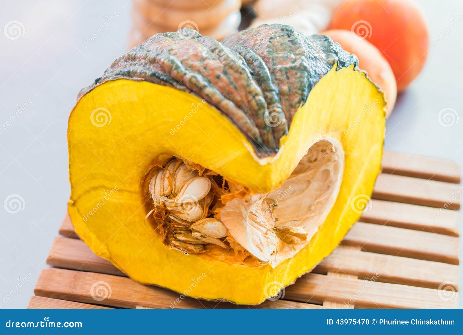 Slice of pumkin stock photo. Image of vegetable, pumpkin - 43975470