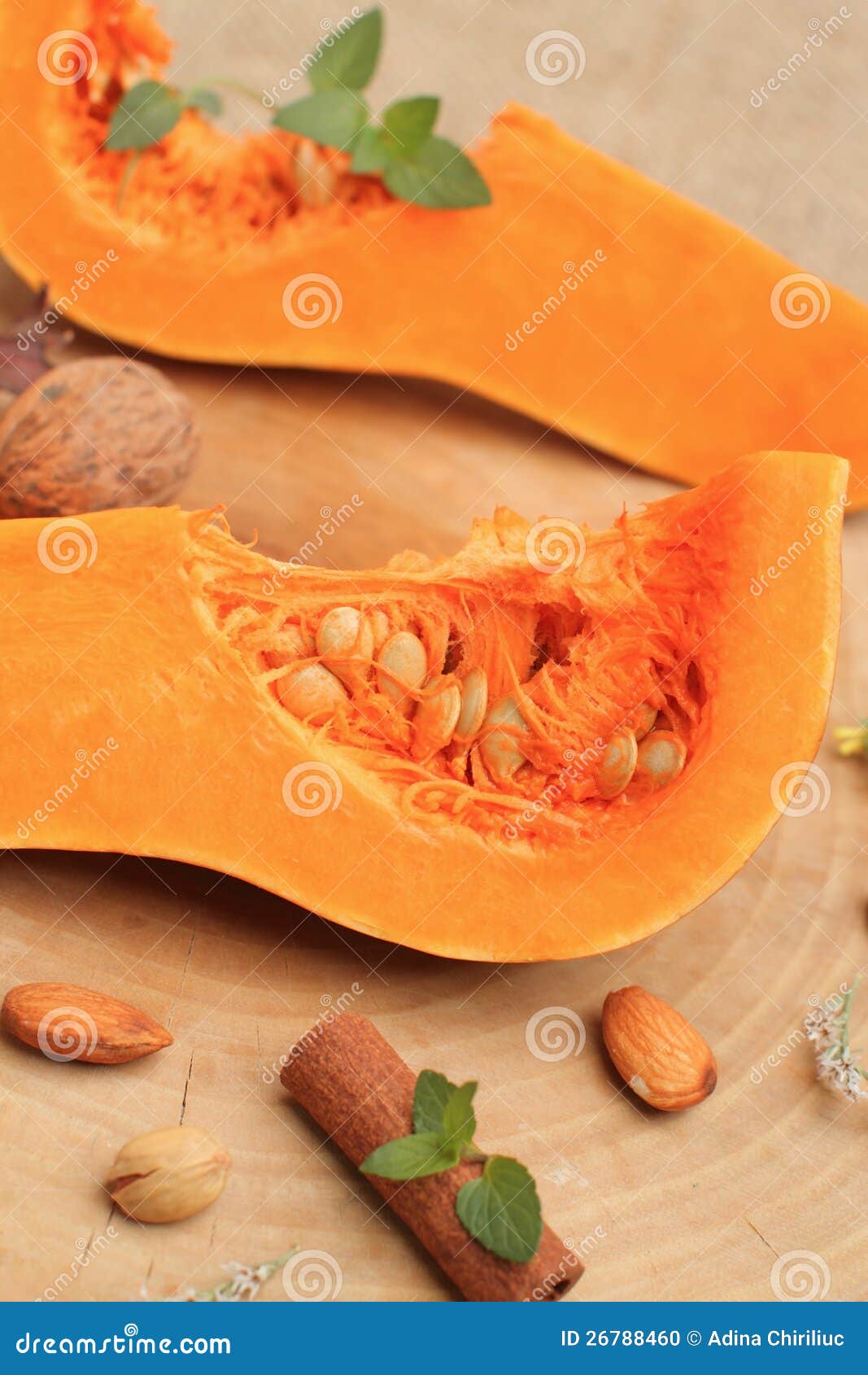 Slice of pumpkin stock photo. Image of dessert, canteen - 26788460