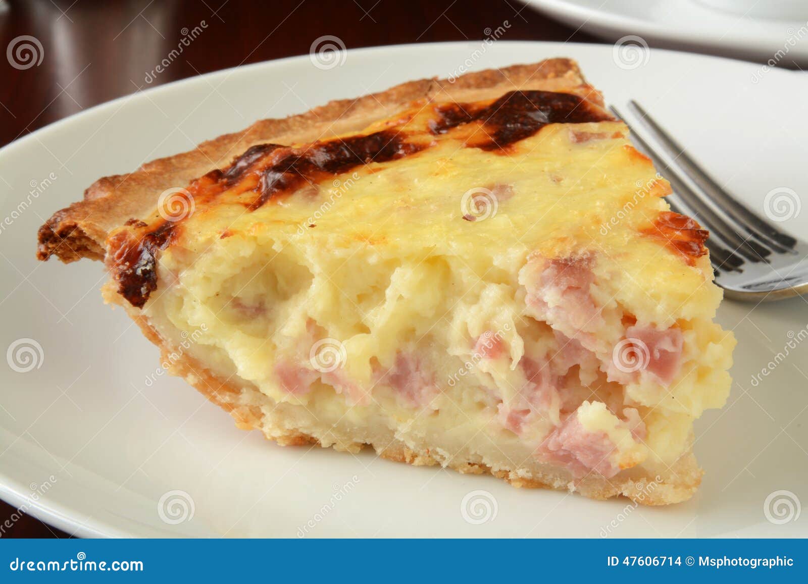 Slice of quiche lorraine stock photo. Image of brunch - 47606714