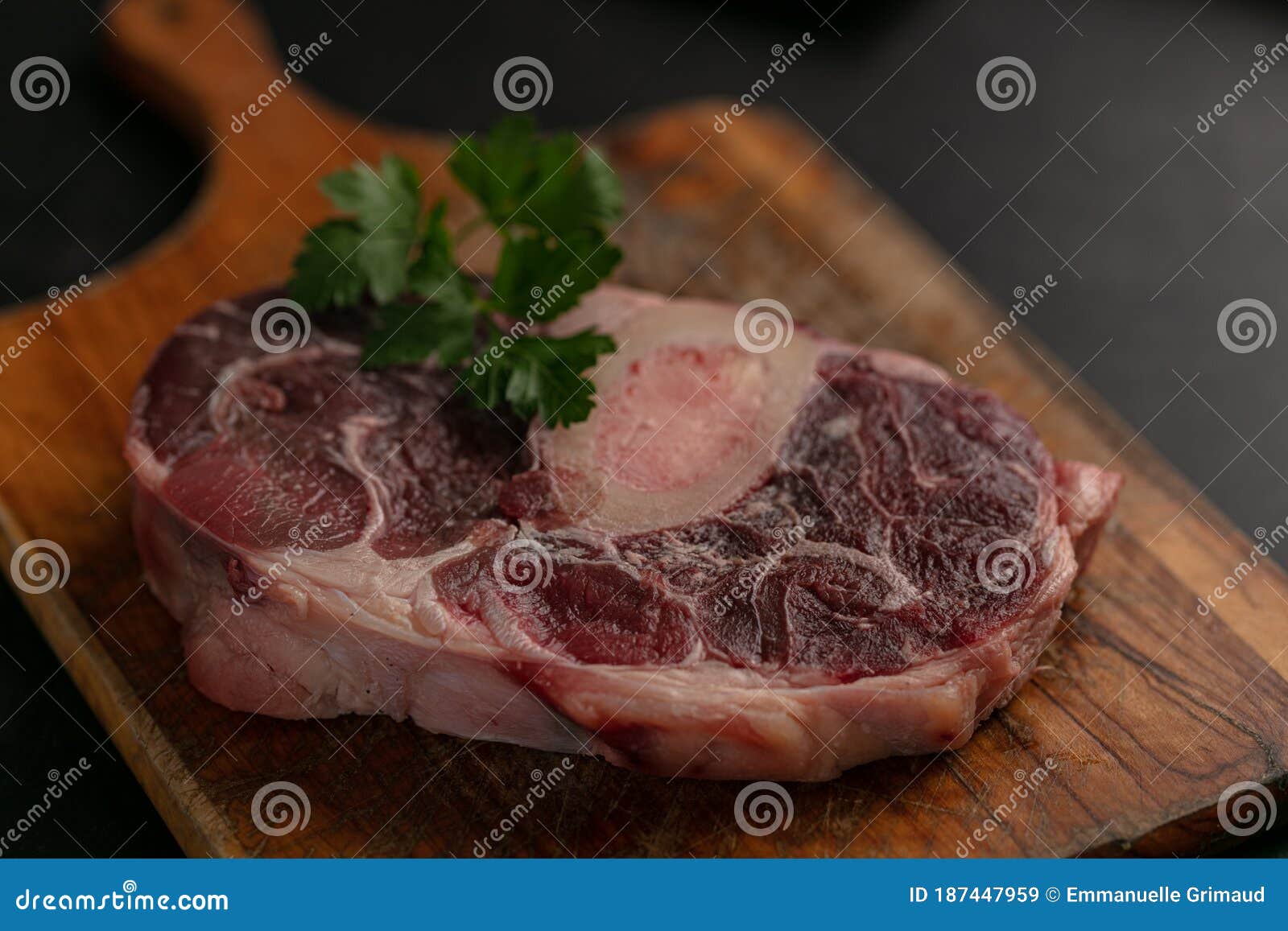 Slice of Raw Beef Shank on a Cutting Board Stock Image - Image of bones ...