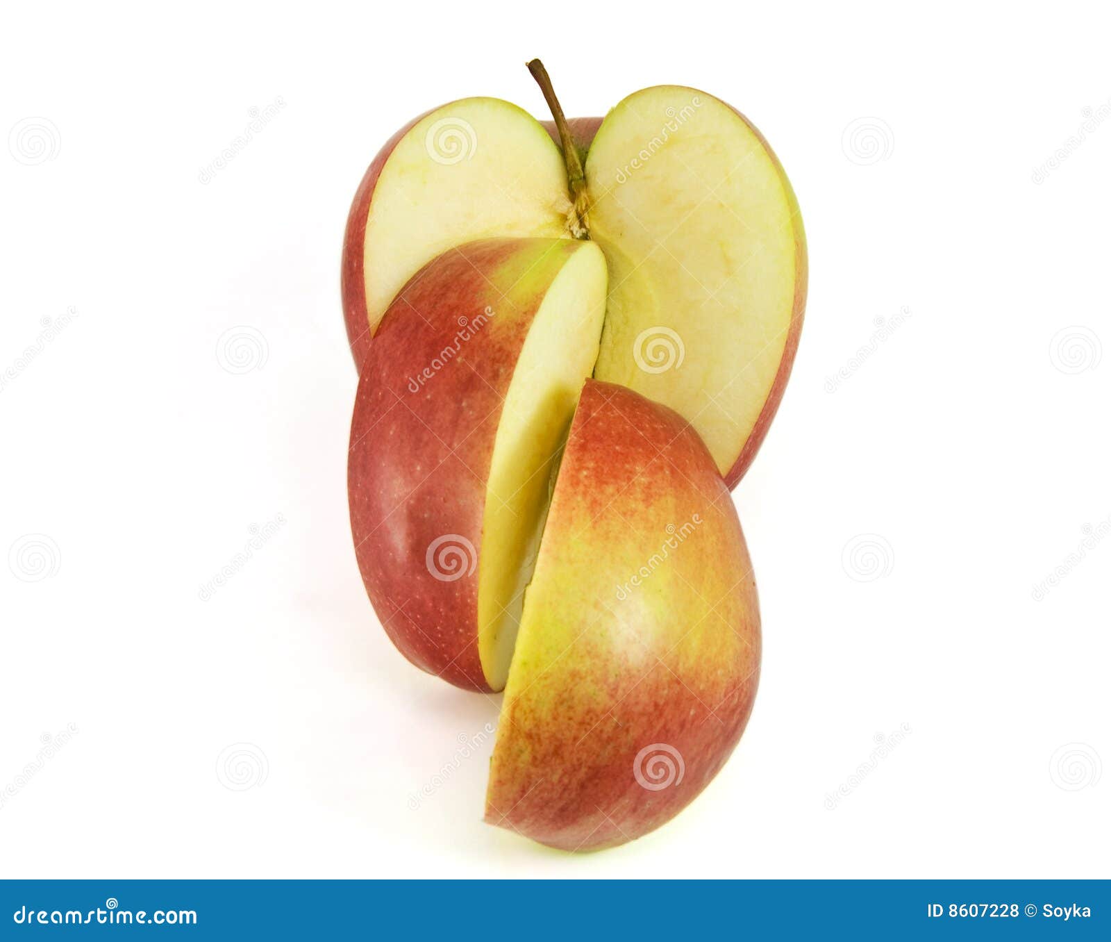 Slice of Red apple stock photo. Image of diet, pure, nutrition - 8607228