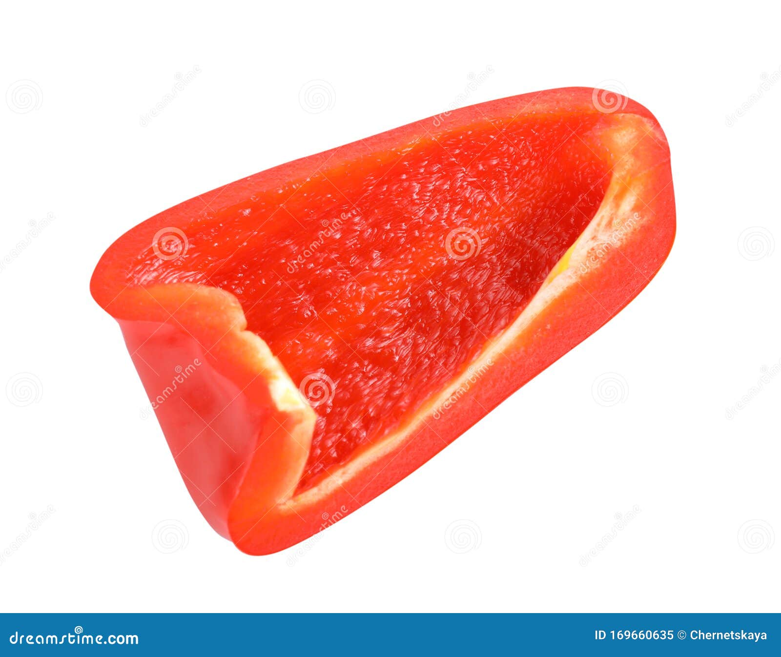 Slice of red bell pepper stock image. Image of white - 169660635