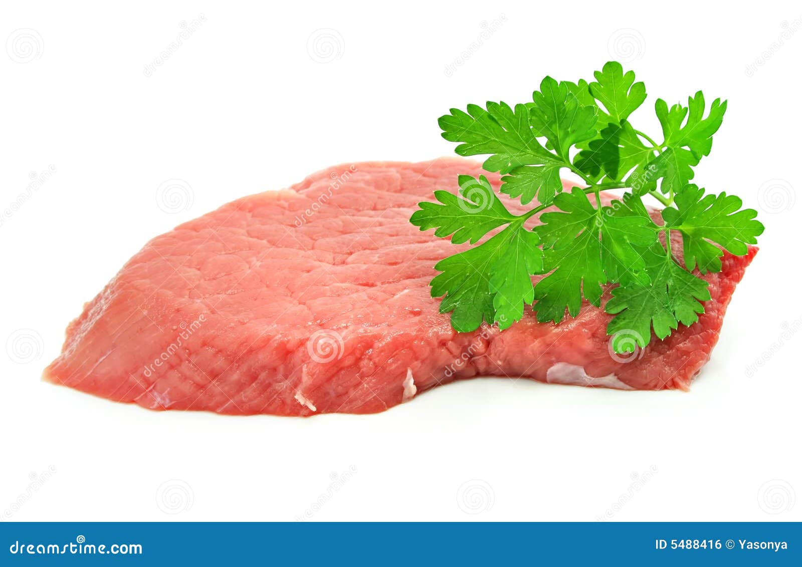 Slice of Red Meat Isolated on White Stock Photo - Image of eating ...