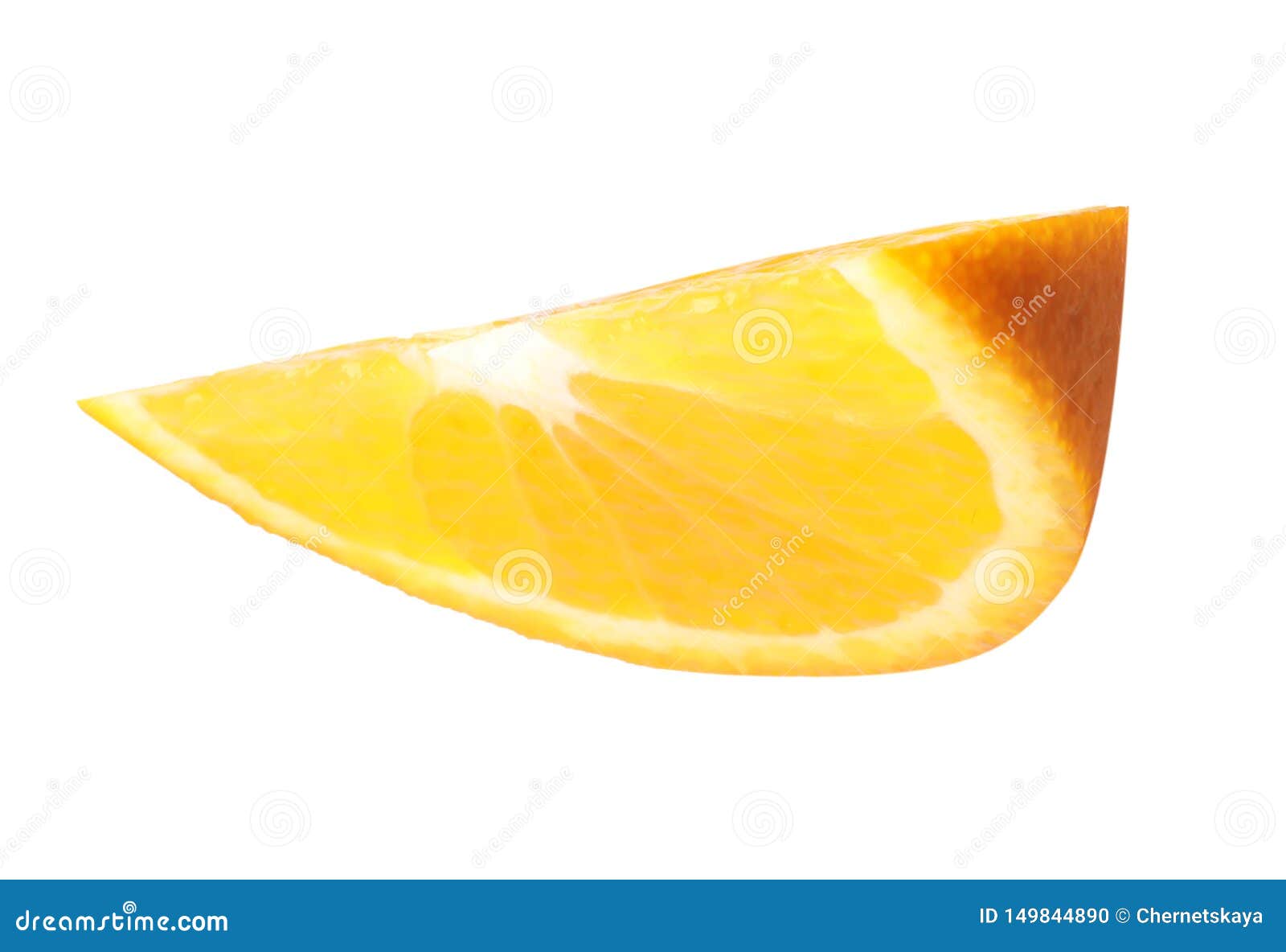 Slice of Ripe Orange on White Stock Photo - Image of cutting, exotic ...