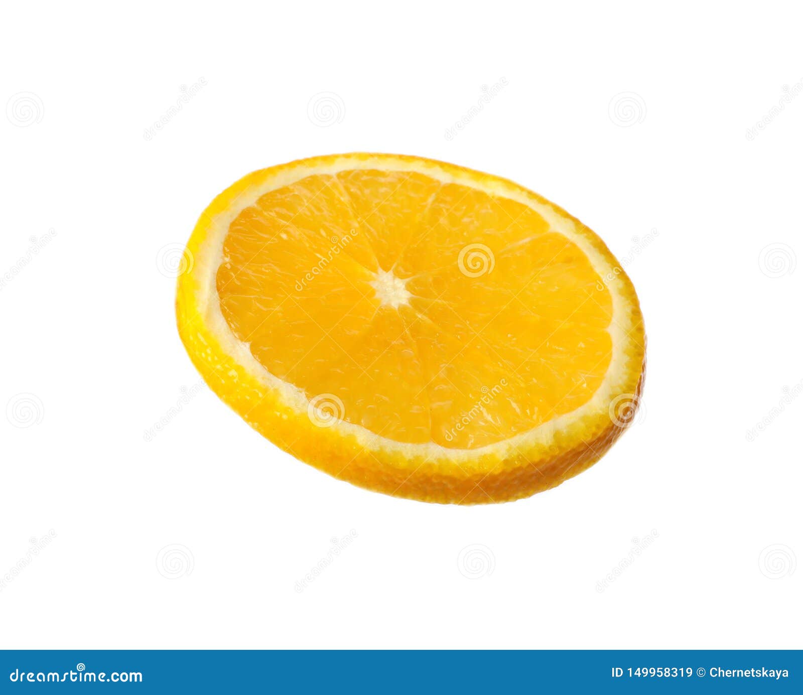 Slice of Ripe Orange on White Stock Image - Image of culinary, juice ...