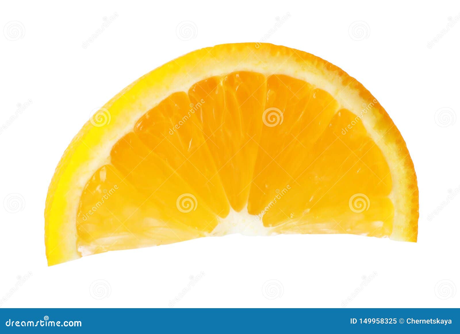 Slice of Ripe Orange on White Stock Image - Image of dieting, product ...