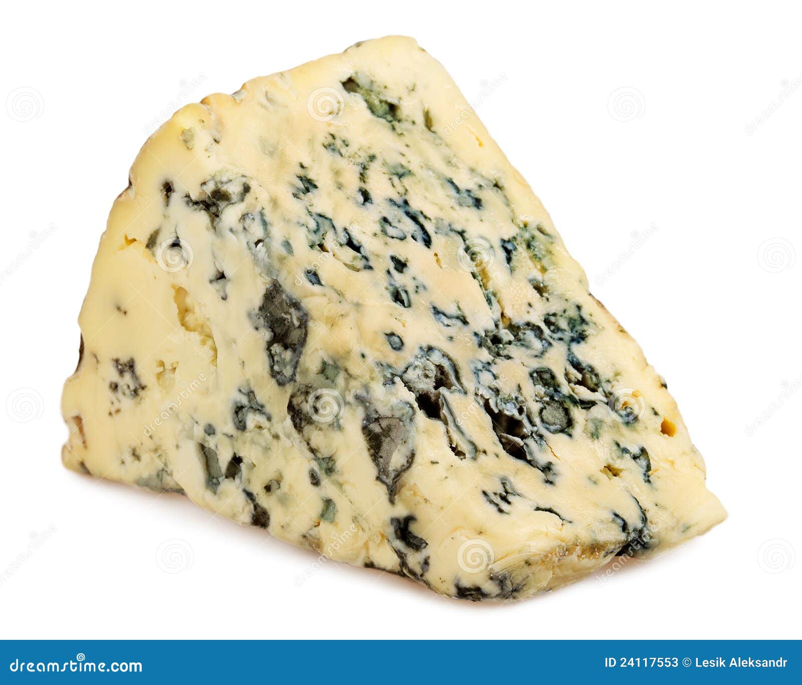 Slice of Roquefort Cheese on White Stock Image - Image of milk, mold ...