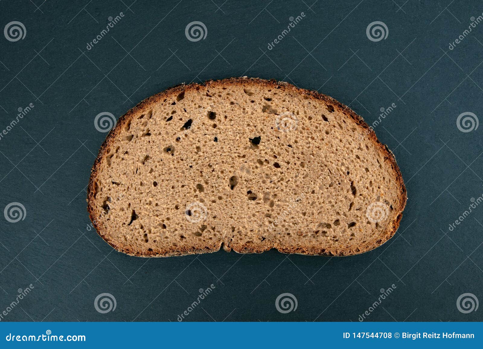 Slice of Rye Bread stock photo. Image of healthy, background - 147544708