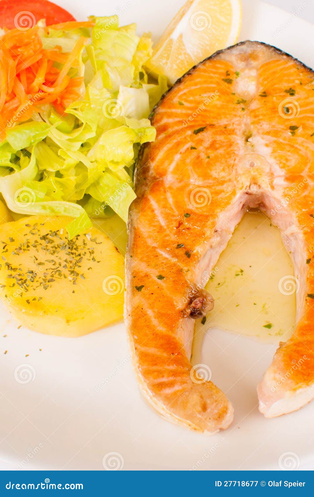 Slice of salmon stock image. Image of cuisine, portion - 27718677
