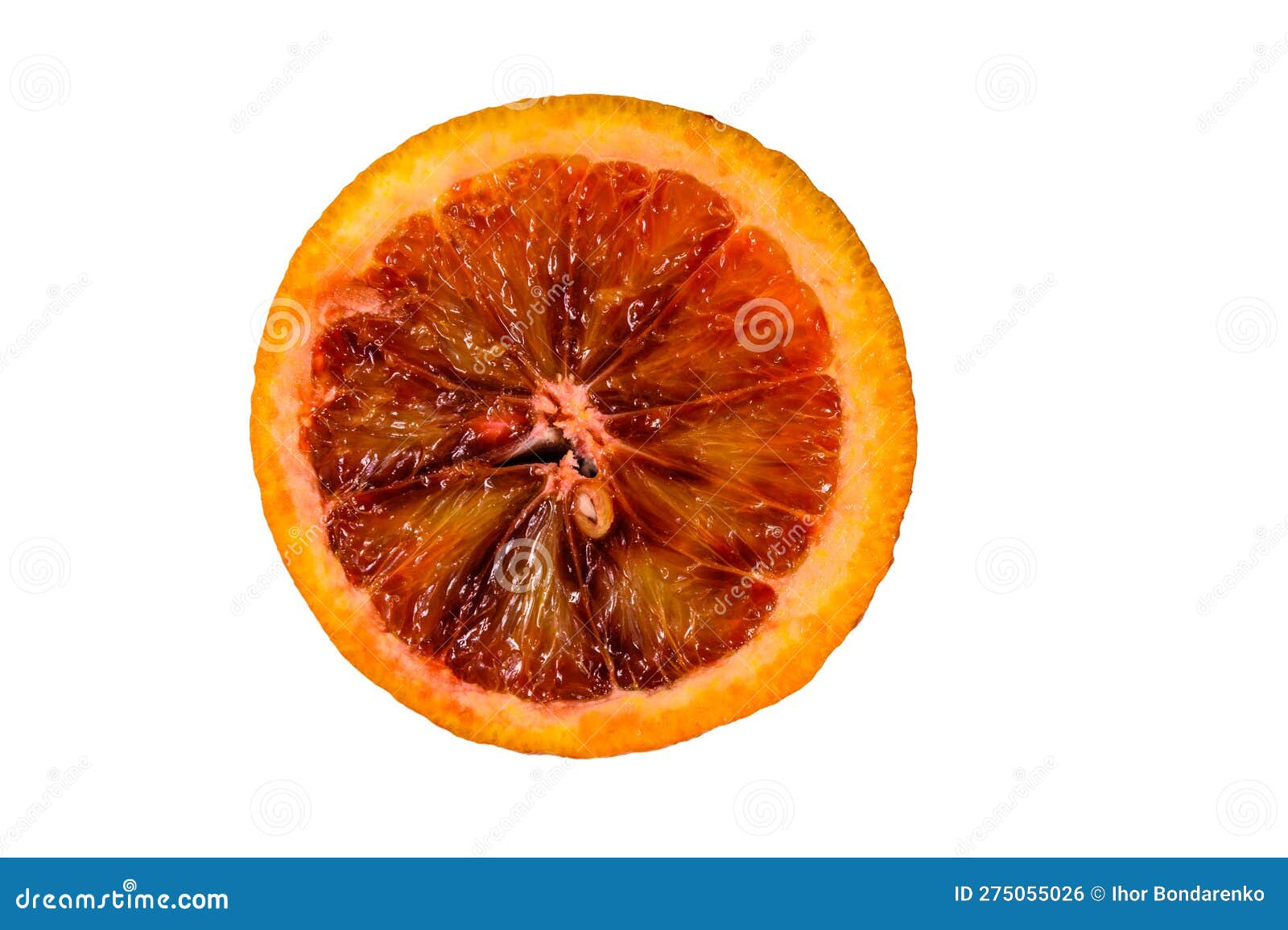Slice of the Sicilian Orange Isolated on a White Background Stock Photo ...