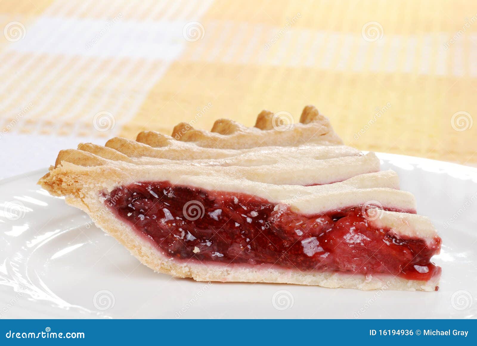 Slice of strawberry pie stock photo. Image of crust, fruit - 16194936