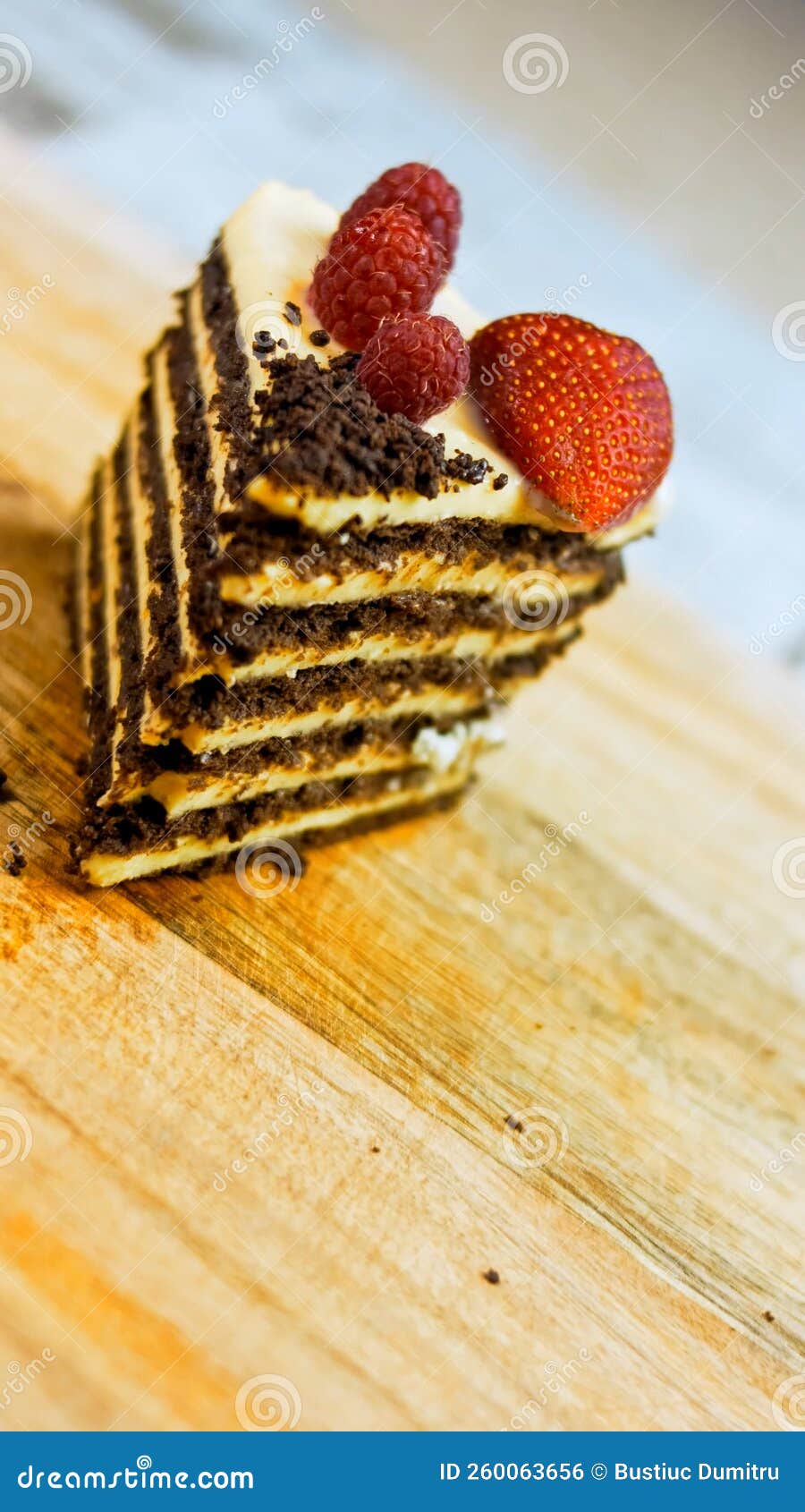 A Slice of Strawberry and Raspberry Cake and Slices Pressed with ...