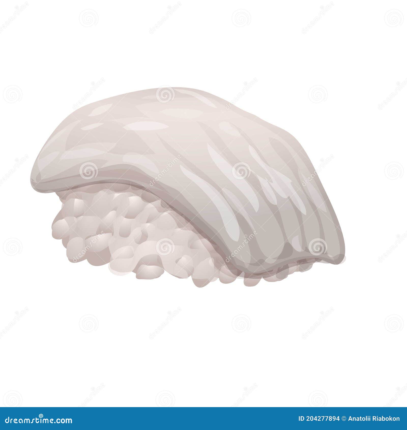 Slice Sushi Roll Icon, Cartoon Style Stock Vector - Illustration of ...