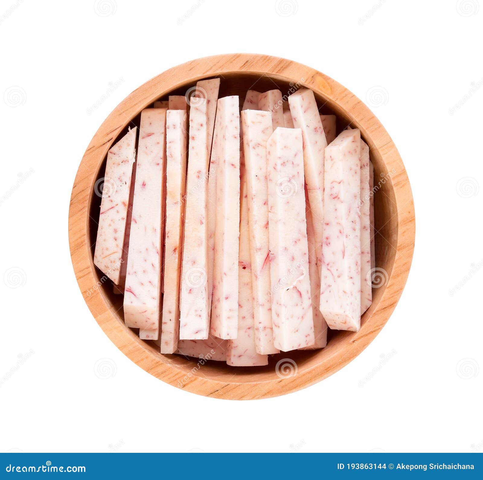 Slice of Taro Isolated on White Background. Top View Stock Photo ...