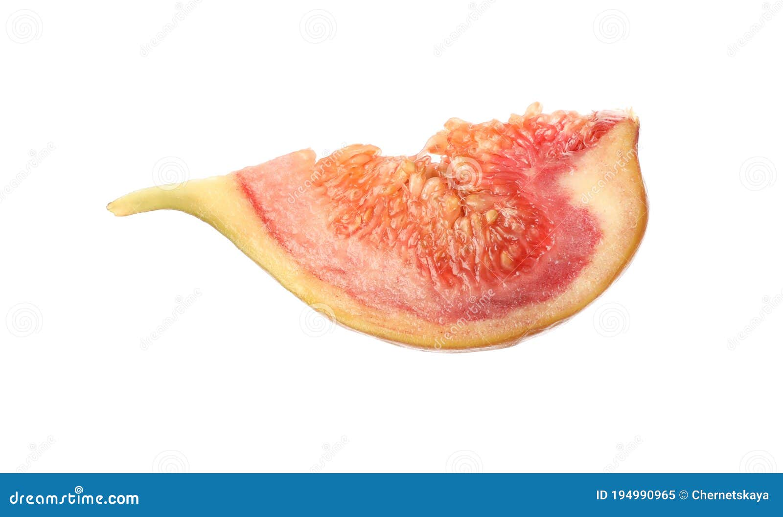 Slice of Tasty Orange Fig Isolated Stock Image - Image of seeds, orange ...