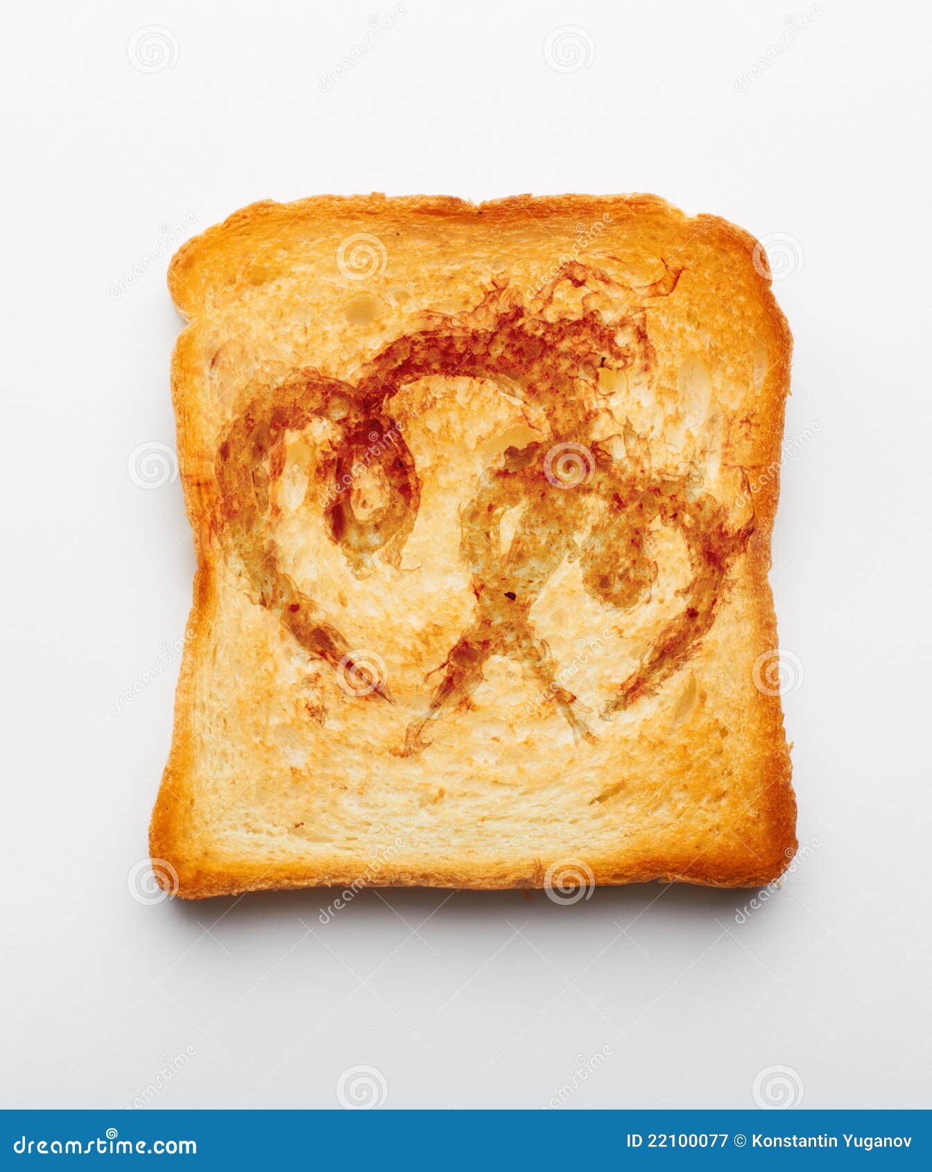 Slice of toast stock image. Image of slice, brown, heart - 22100077