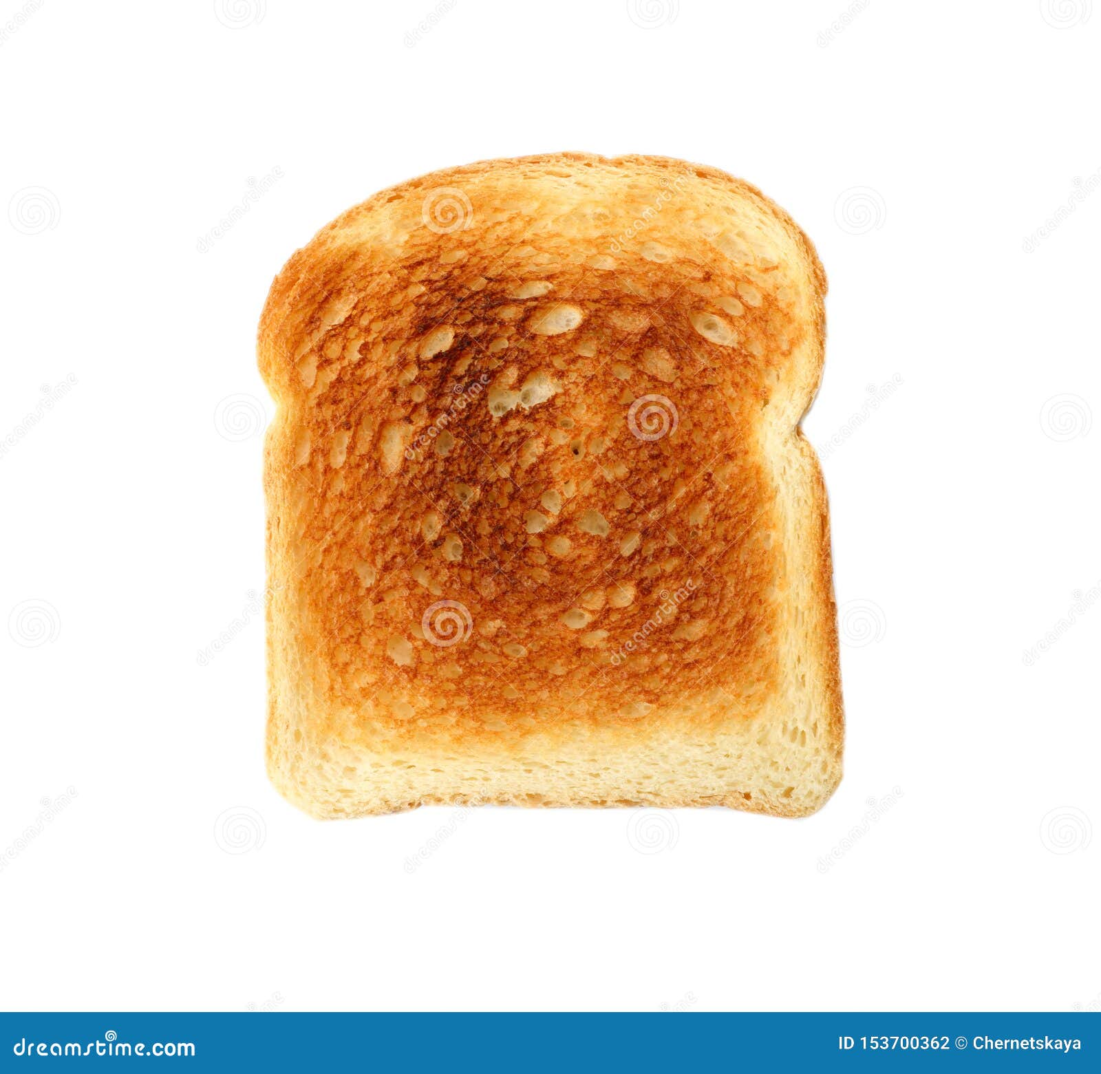 Slice of Toasted Wheat Bread Isolated on White Stock Photo - Image of ...