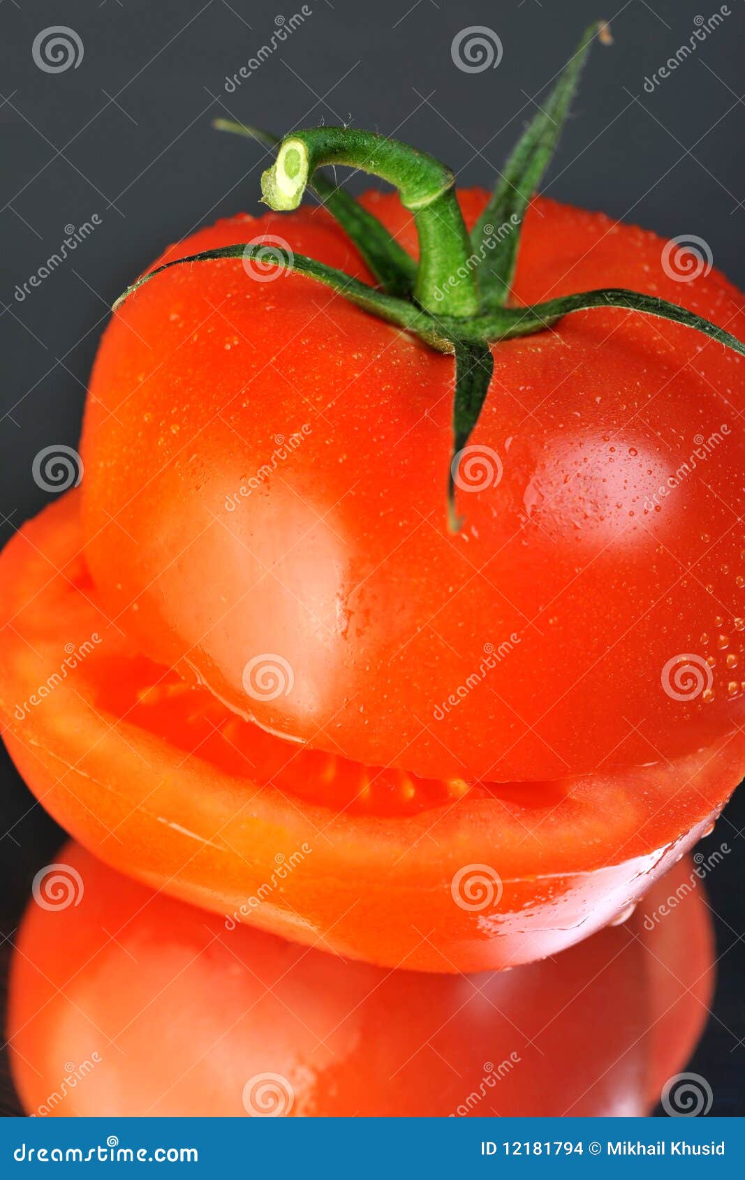 Slice tomato stock photo. Image of green, ingredient - 12181794