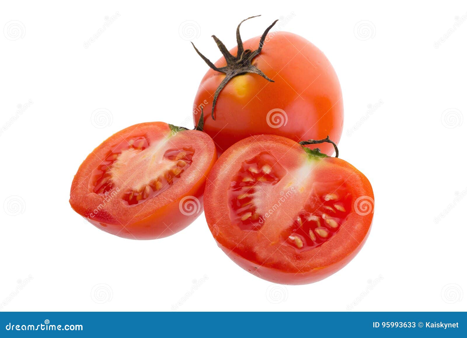 Slice of Tomato Isolated on a White Background Stock Image - Image of ...