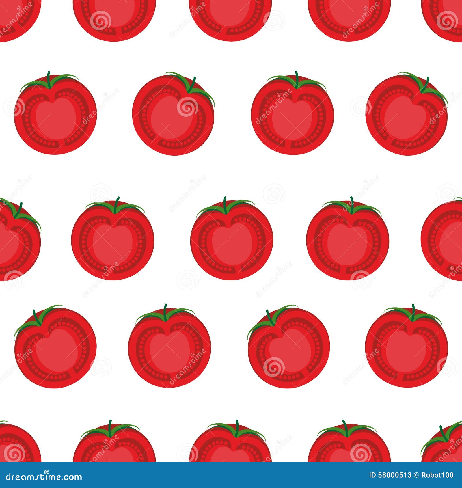 Slice Tomato Seamless Pattern. Vector Background from Vegetables Stock ...