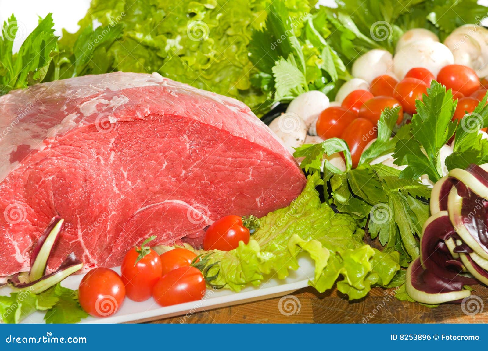 Slice of veal leg stock photo. Image of eating, healthy - 8253896
