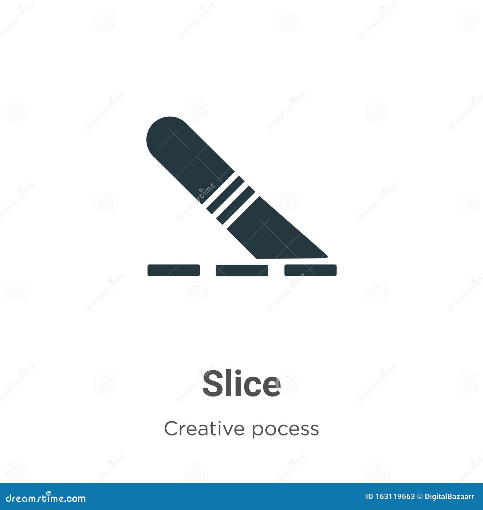 Slice Vector Icon on White Background. Flat Vector Slice Icon Symbol ...