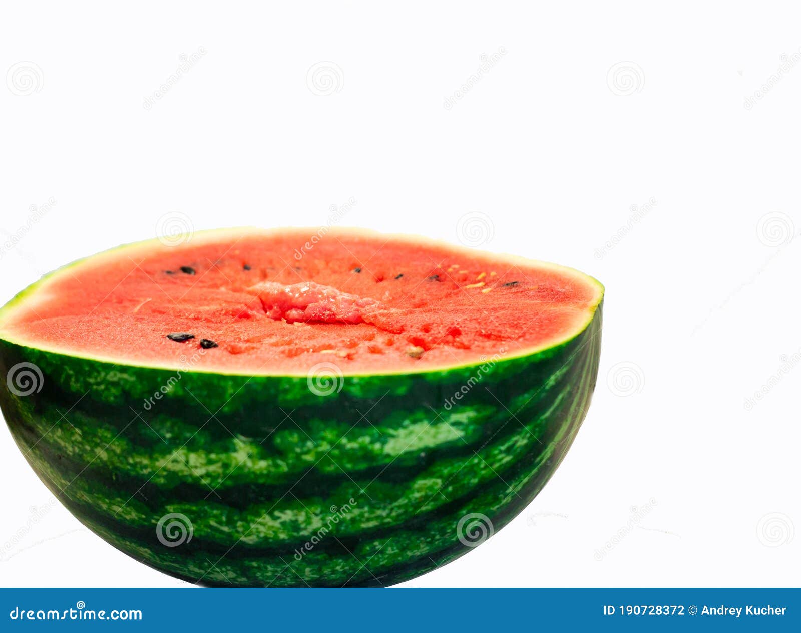 Slice of Watermelon Isolated on White Background Stock Photo - Image of ...