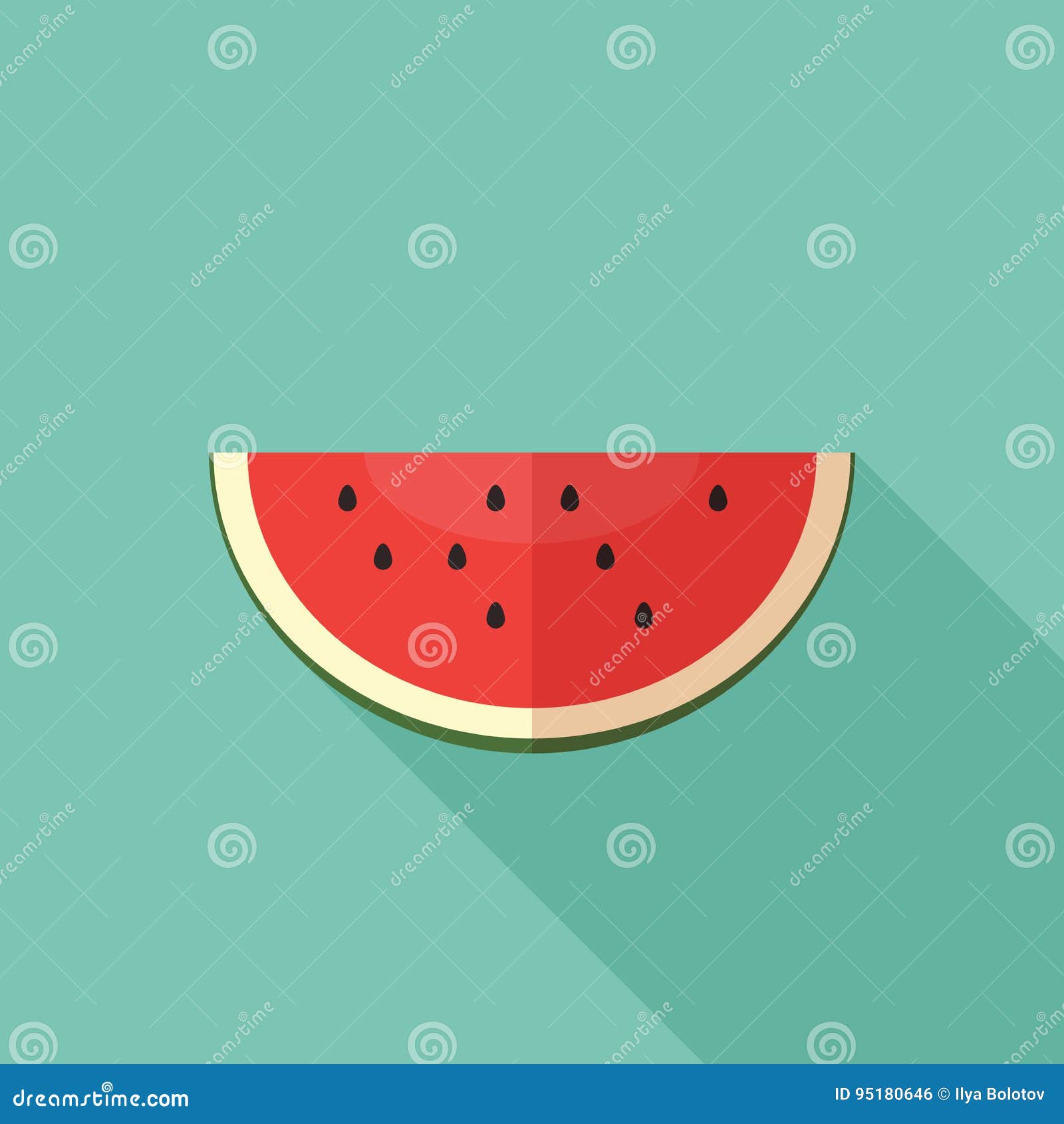 Slice of watermelon stock vector. Illustration of gourd - 95180646