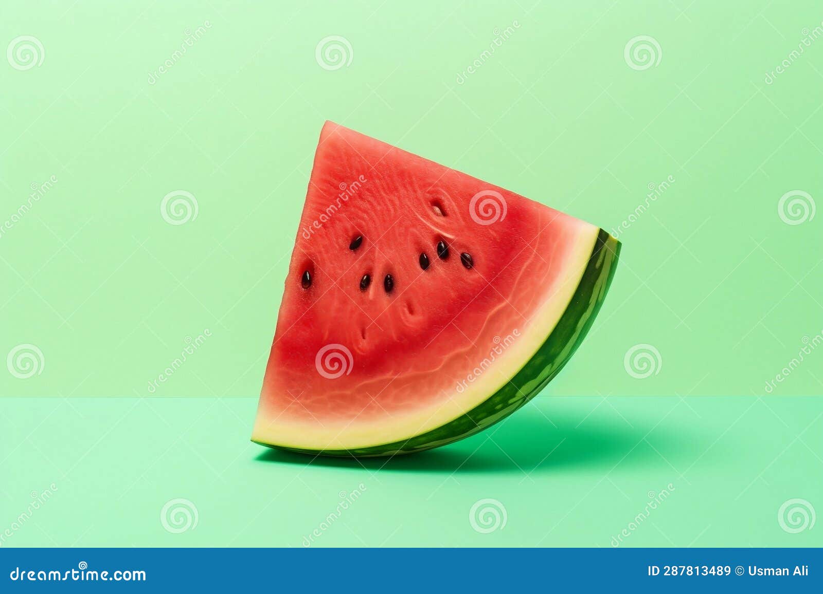 Slice of Watermelon on a Pastel Background. AI Stock Image - Image of ...