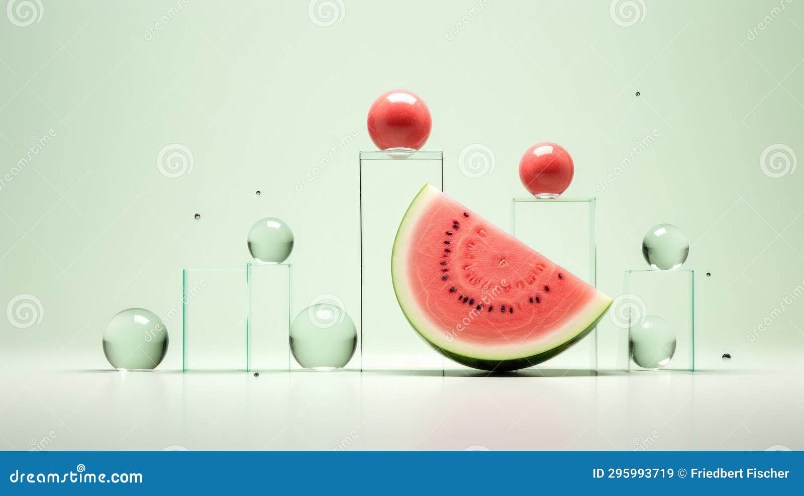 A Slice of Watermelon Sitting on Top of a Table, Surreal Fruits and ...