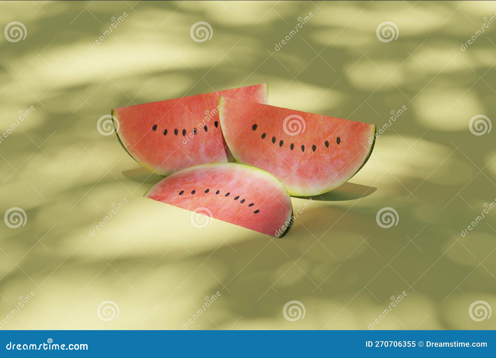 Slice of a Watermelon in Tropical Background, 3d Rendering. Stock ...