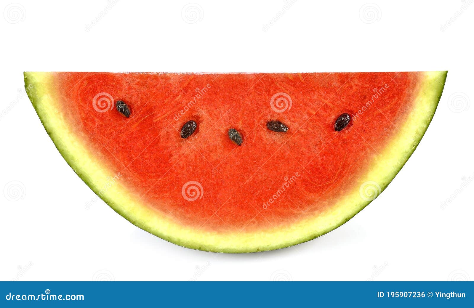 Slice of Watermelon on White Background Stock Photo - Image of pulp ...