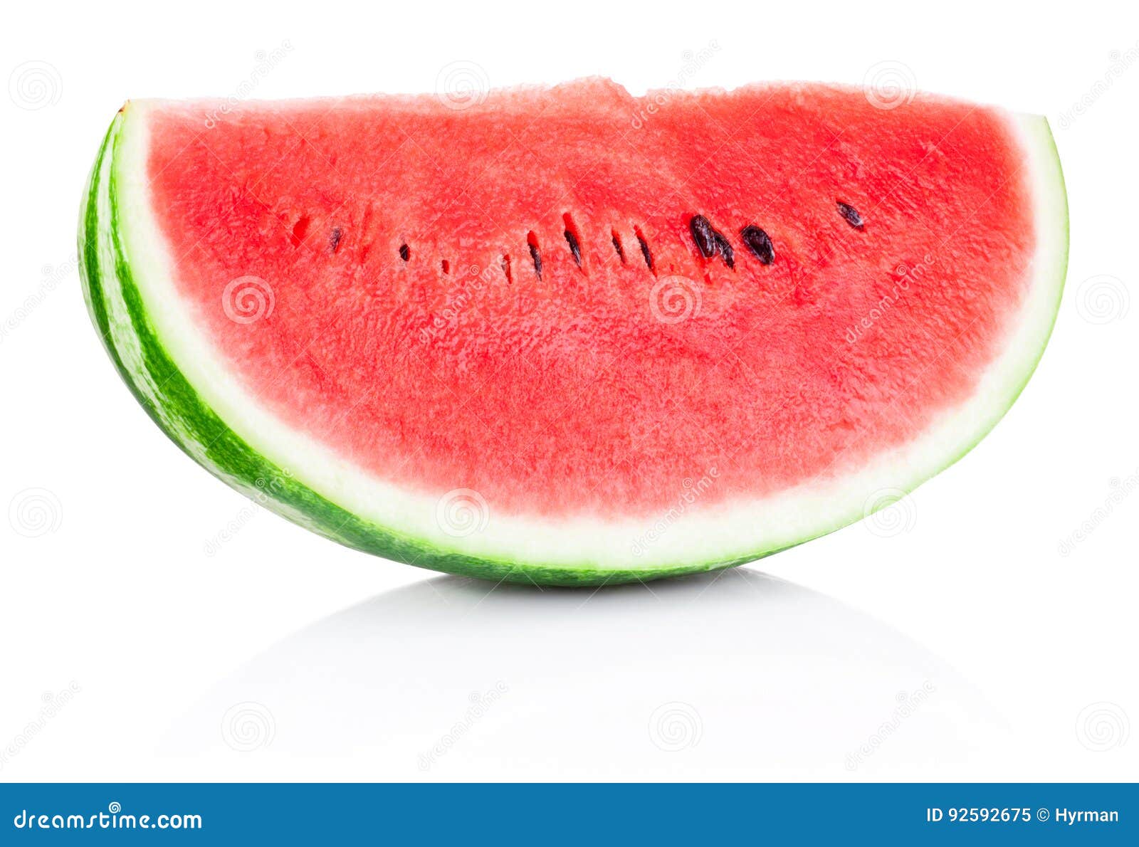 Slice of Watermelon on White Background Stock Image - Image of piece ...