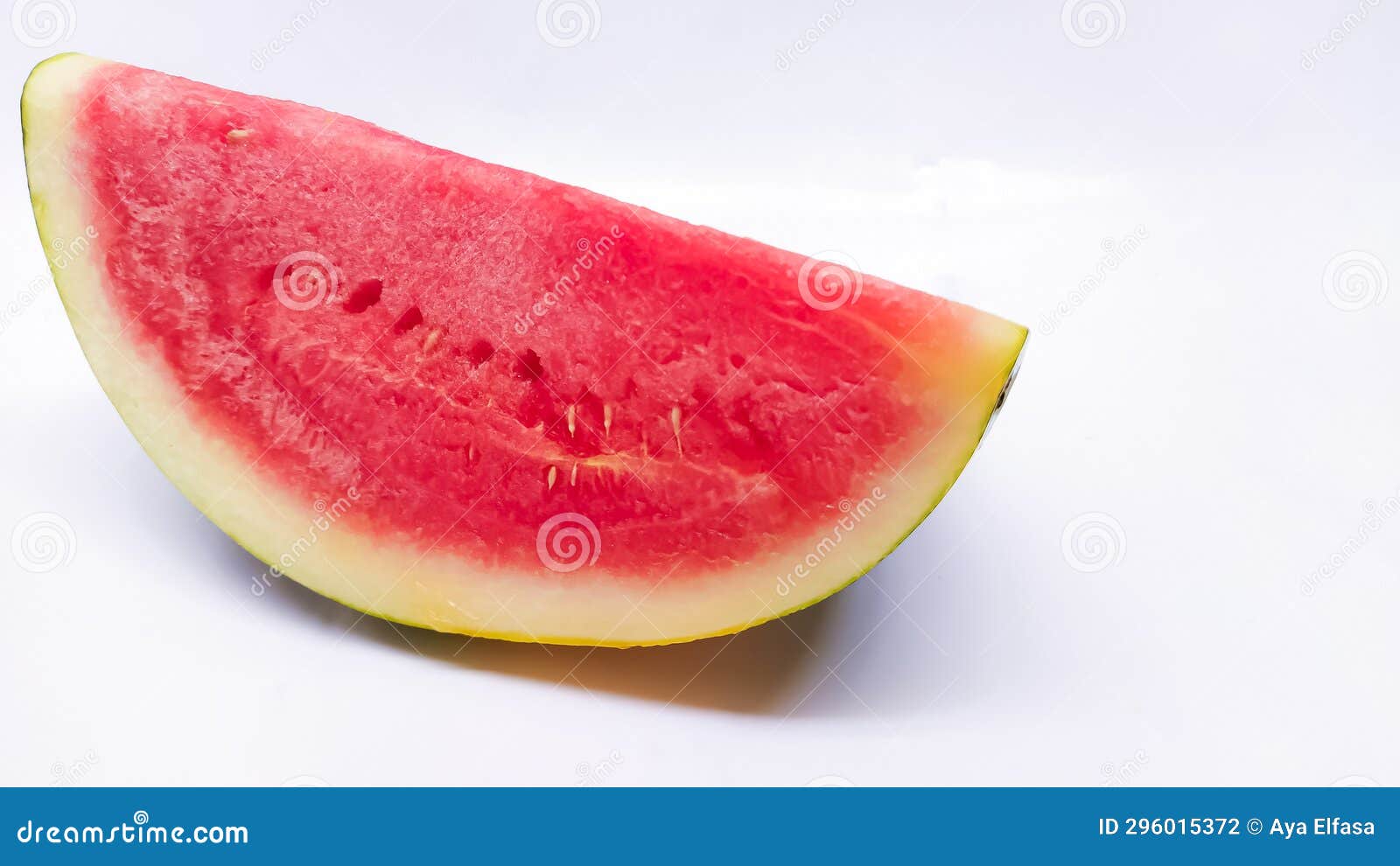 Slice of Watermelon on White Background Stock Photo - Image of dish ...